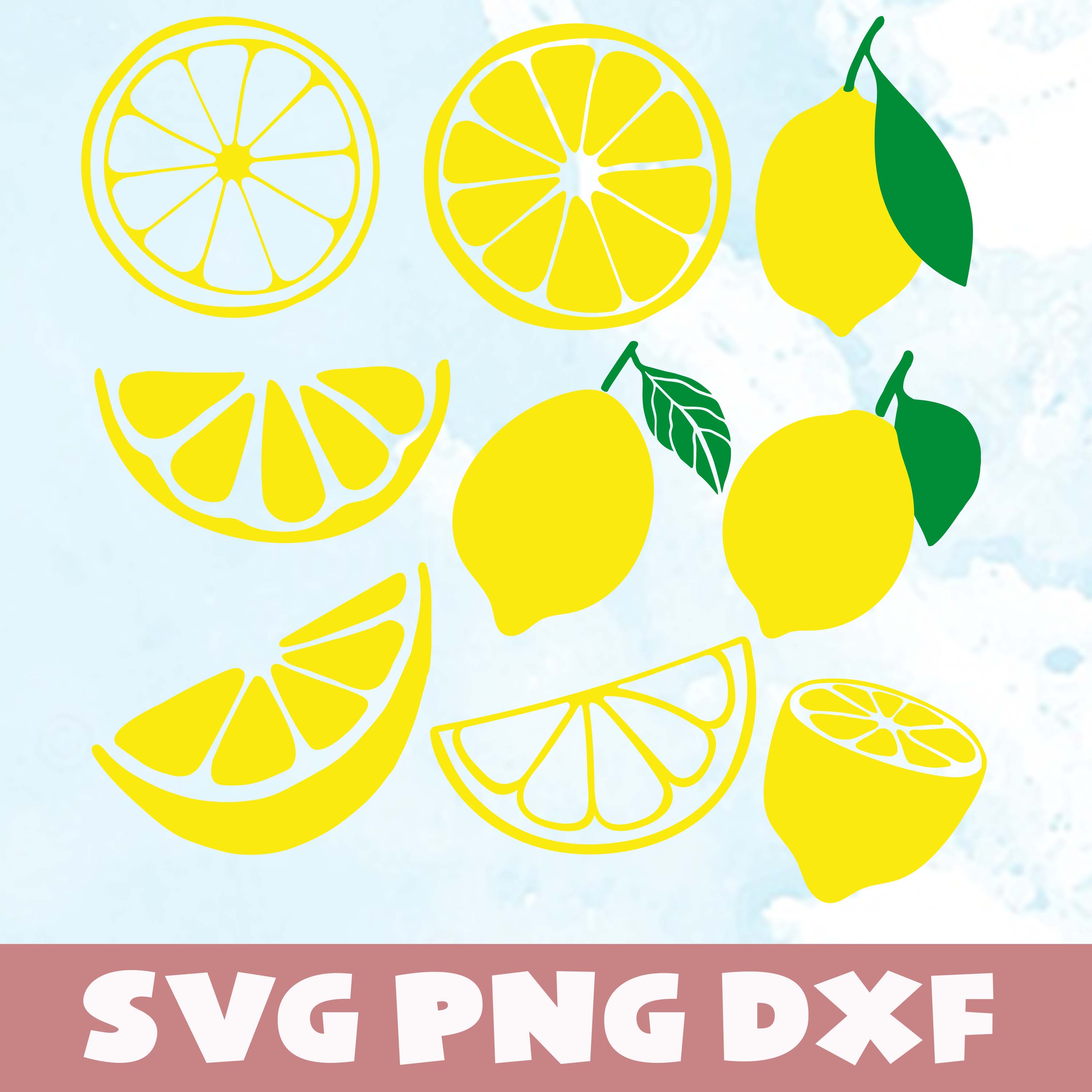 Lemons svg, png, dxf,Lemons bundle svg,png,dxf,Vinyl Cut Fil | Inspire Uplift