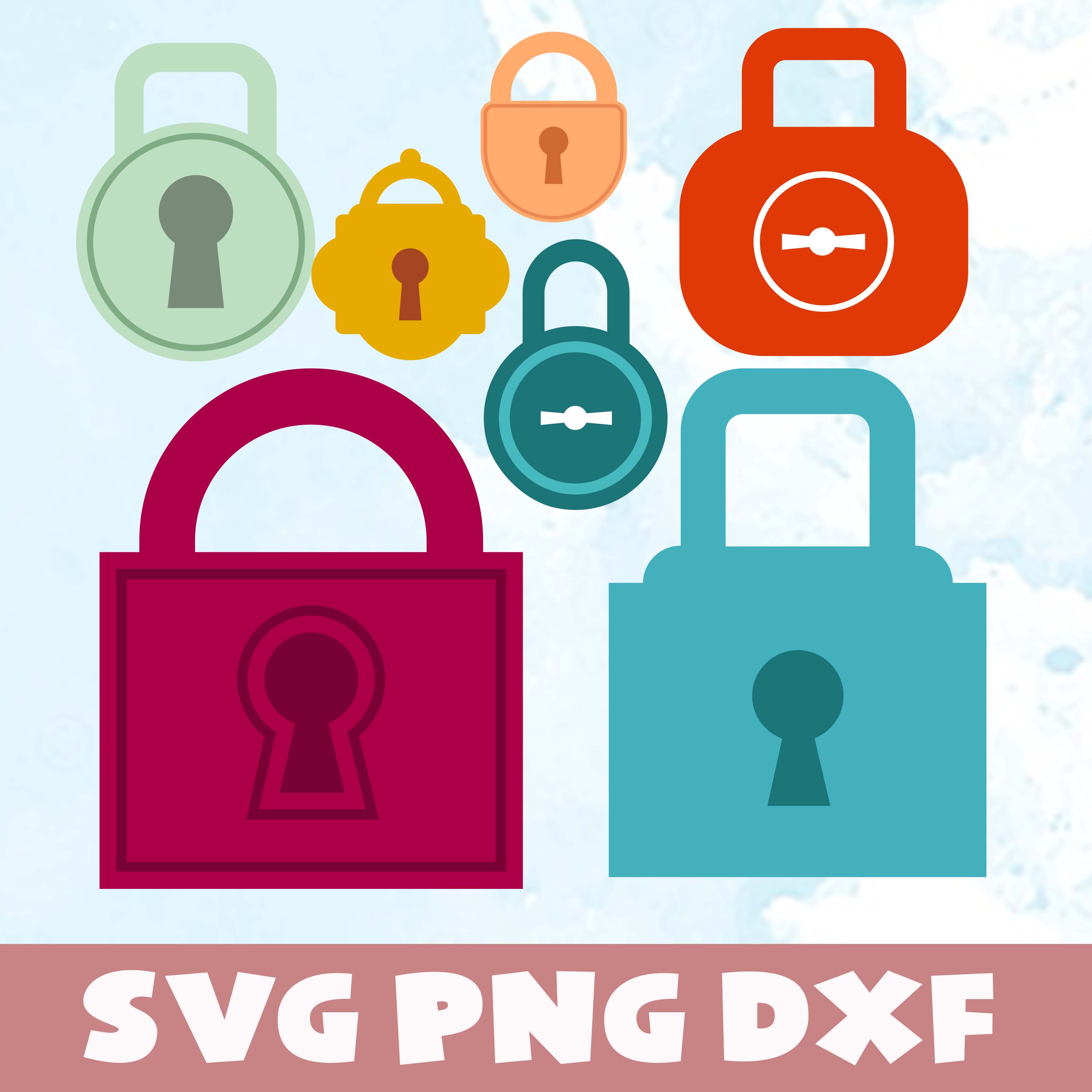 Lock svg, png, dxf,Lock bundle svg,png,dxf,Vinyl Cut File, P | Inspire ...