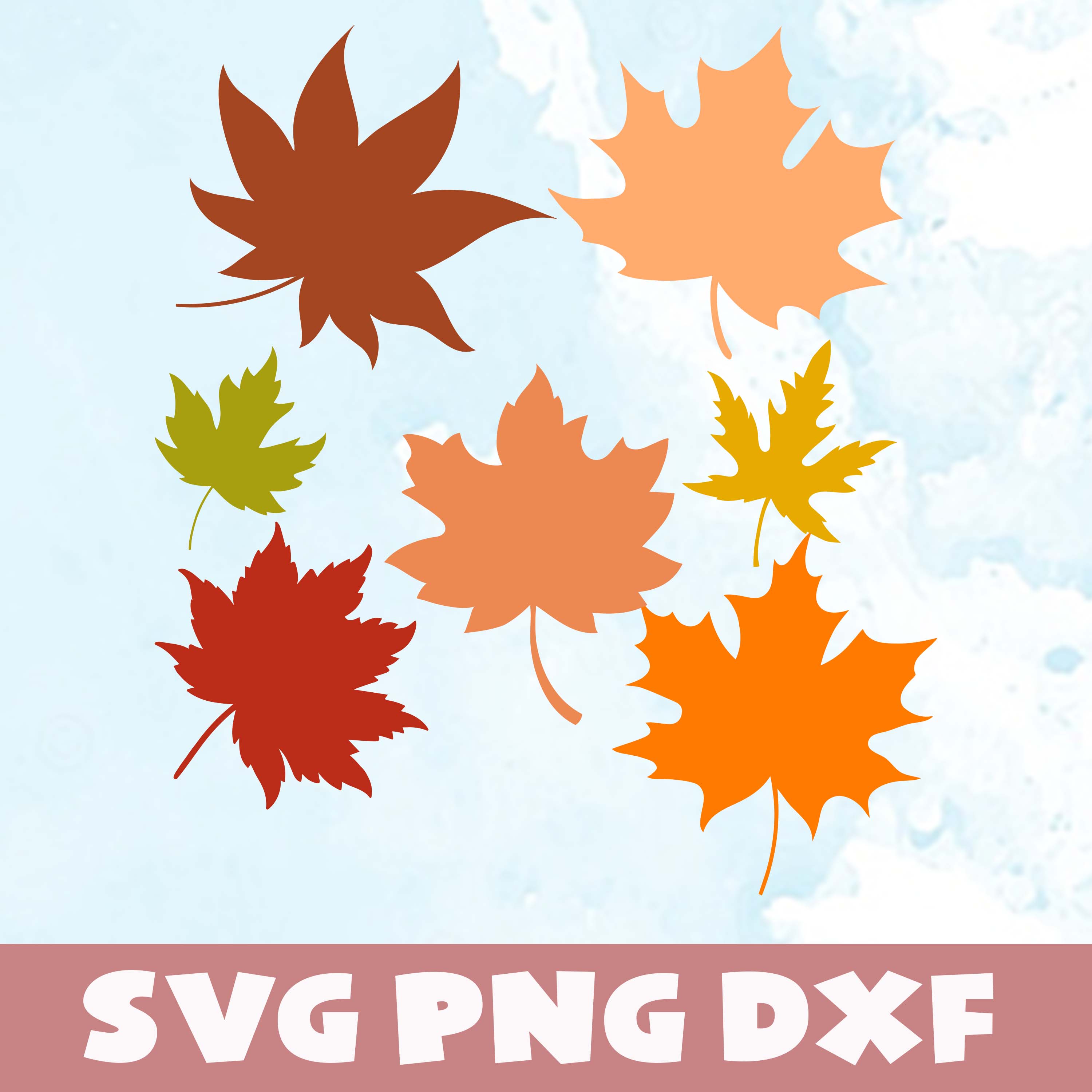 Maple leaves svg, png, dxf,Maple leaves bundle svg,png,dxf,V - Inspire ...