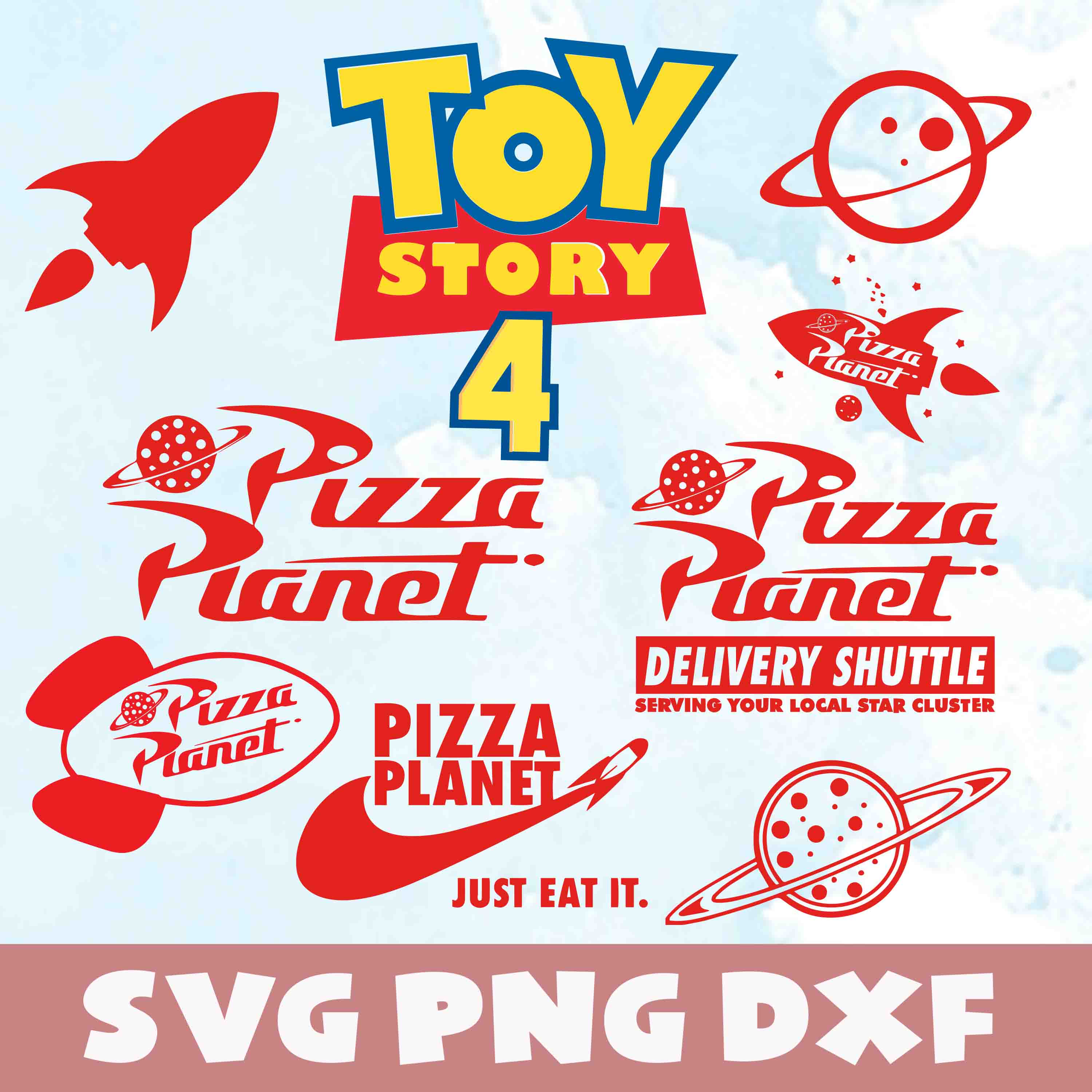 Pizza planet disney svg,png,dxf, Pizza planet disney bundle | Inspire ...