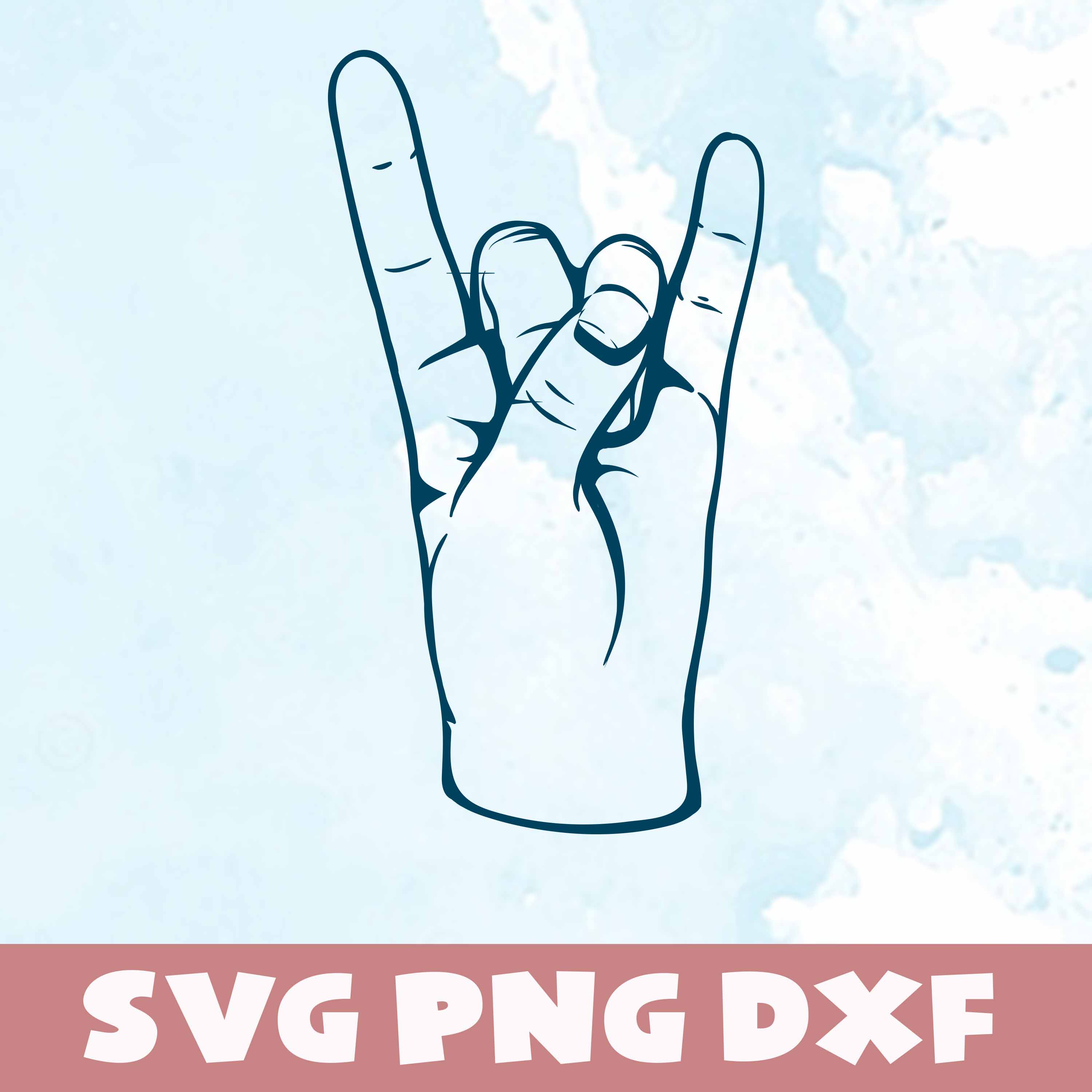 Rockin rock out hand svg,png,dxf, Rockin rock out hand bundl | Inspire ...