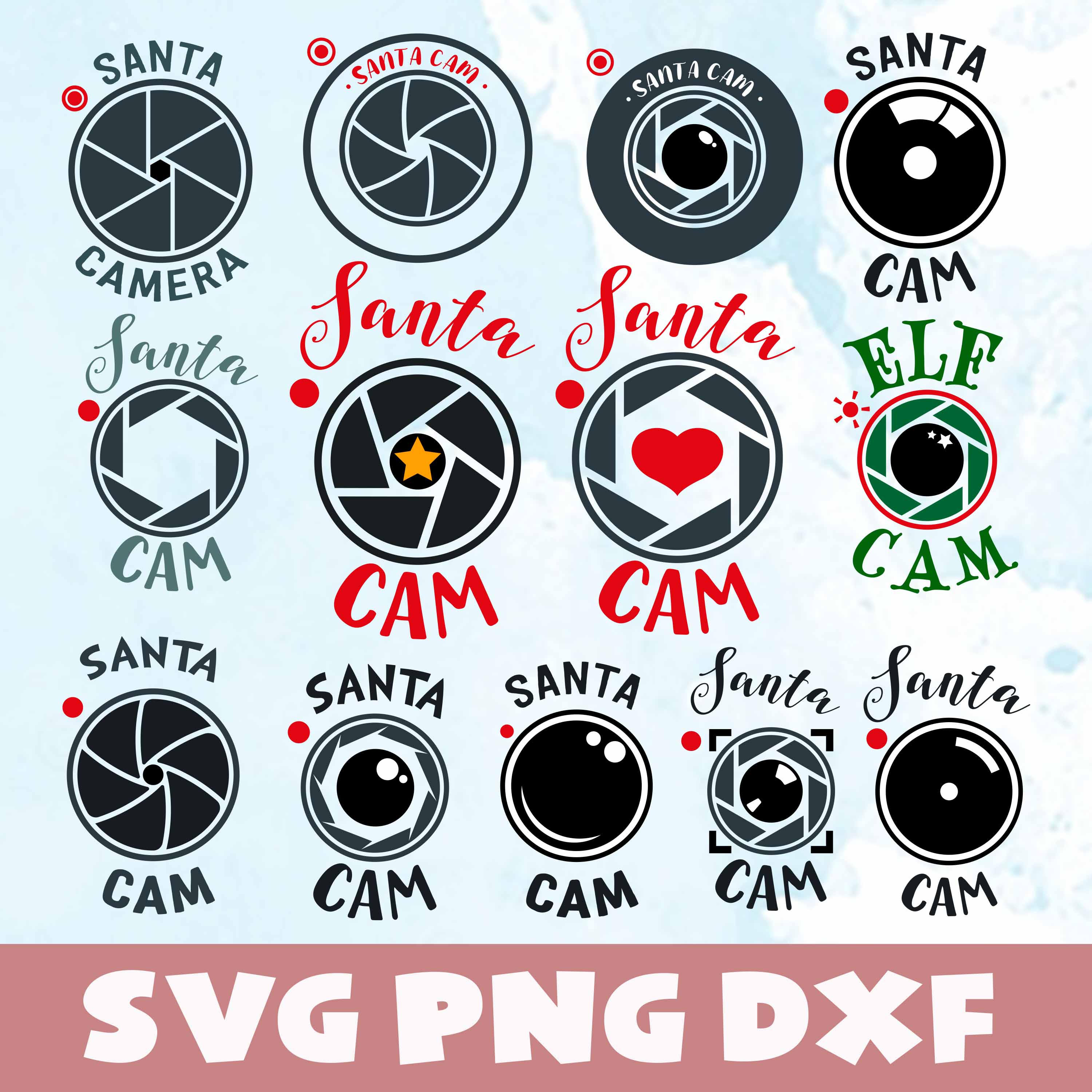 santa camera svg - Inspire Uplift