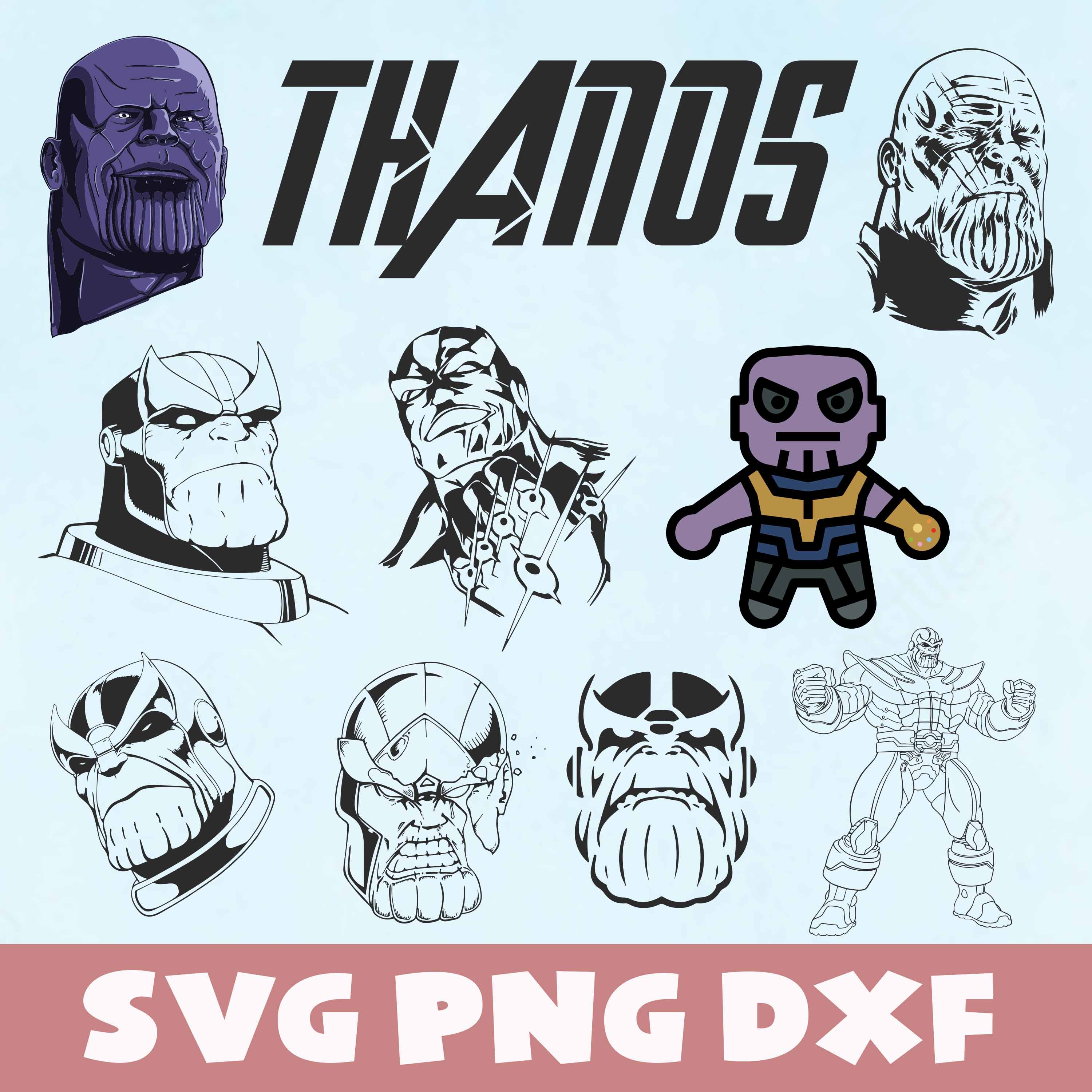 Thanos marvel svg,png,dxf, Thanos marvel bundle svg,png,dxf, | Inspire ...