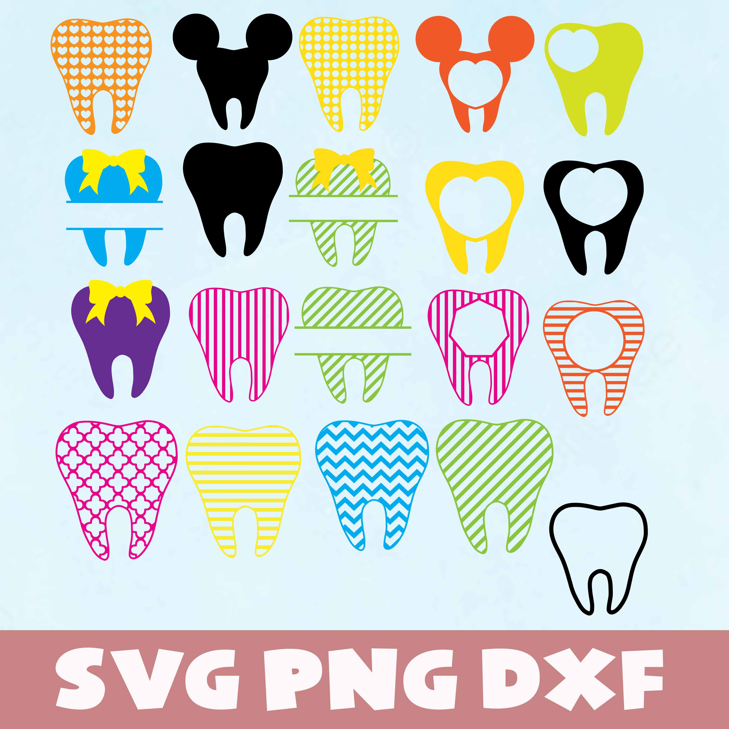 Tooth svg,png,dxf, Tooth bundle svg,png,dxf,Vinyl Cut File, | Inspire ...