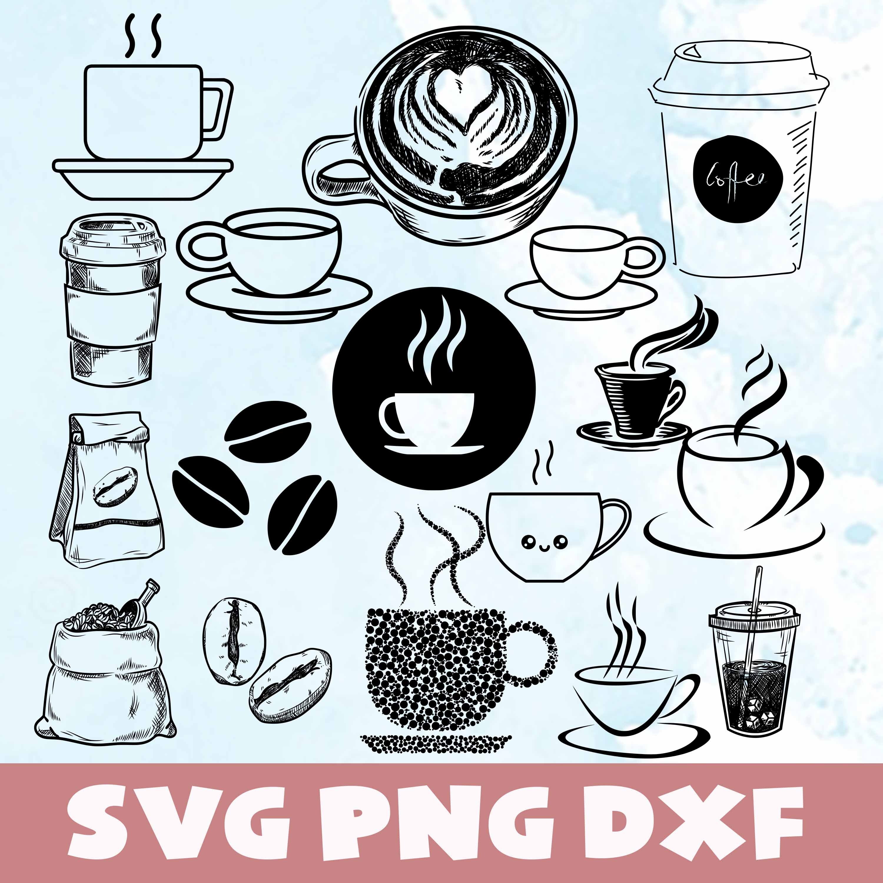 Coffee svg,png,dxf, Coffee bundle svg,png,dxf,Vinyl Cut File | Inspire ...