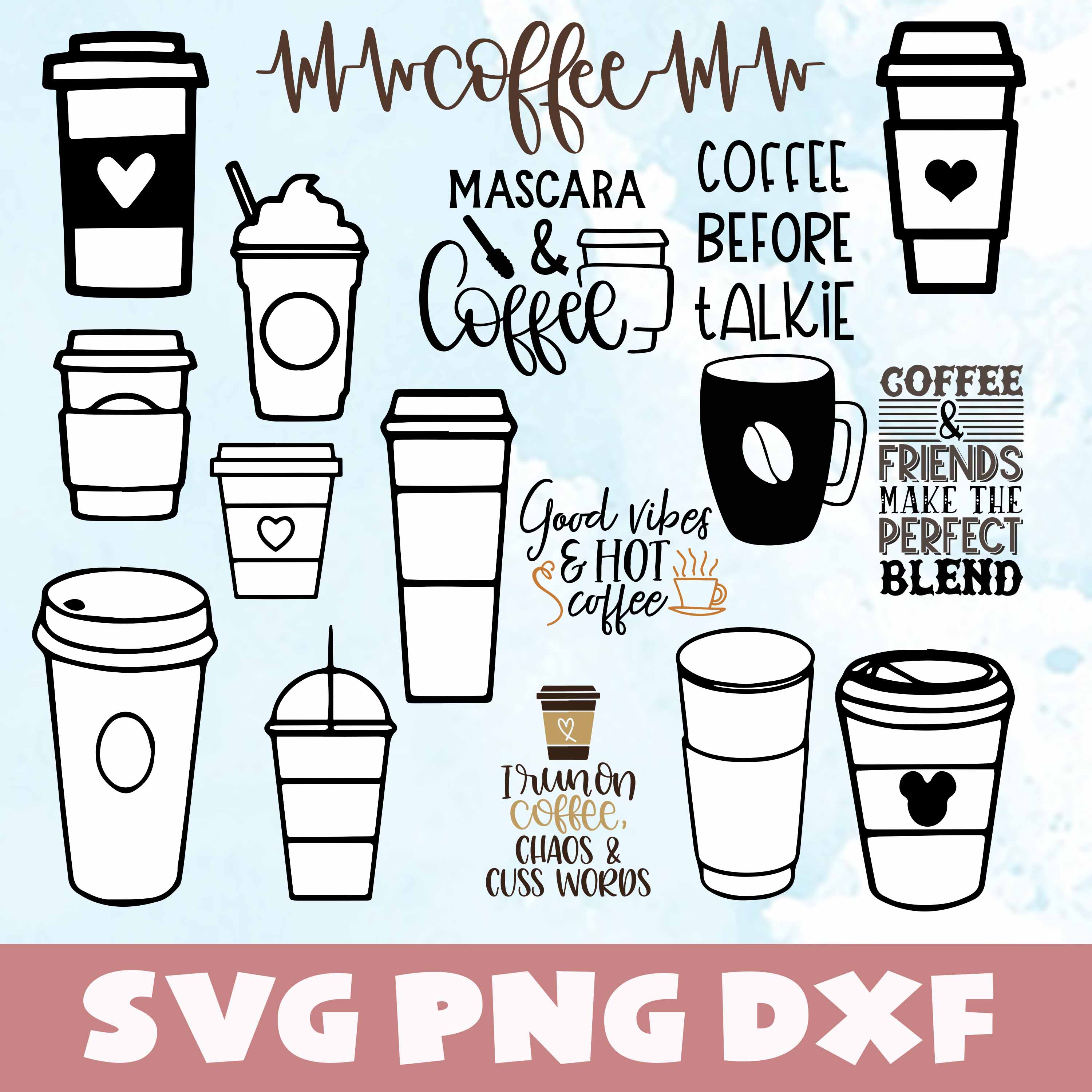 Coffee svg,png,dxf,Coffee bundle svg,png,dxf,Vinyl Cut File, | Inspire ...