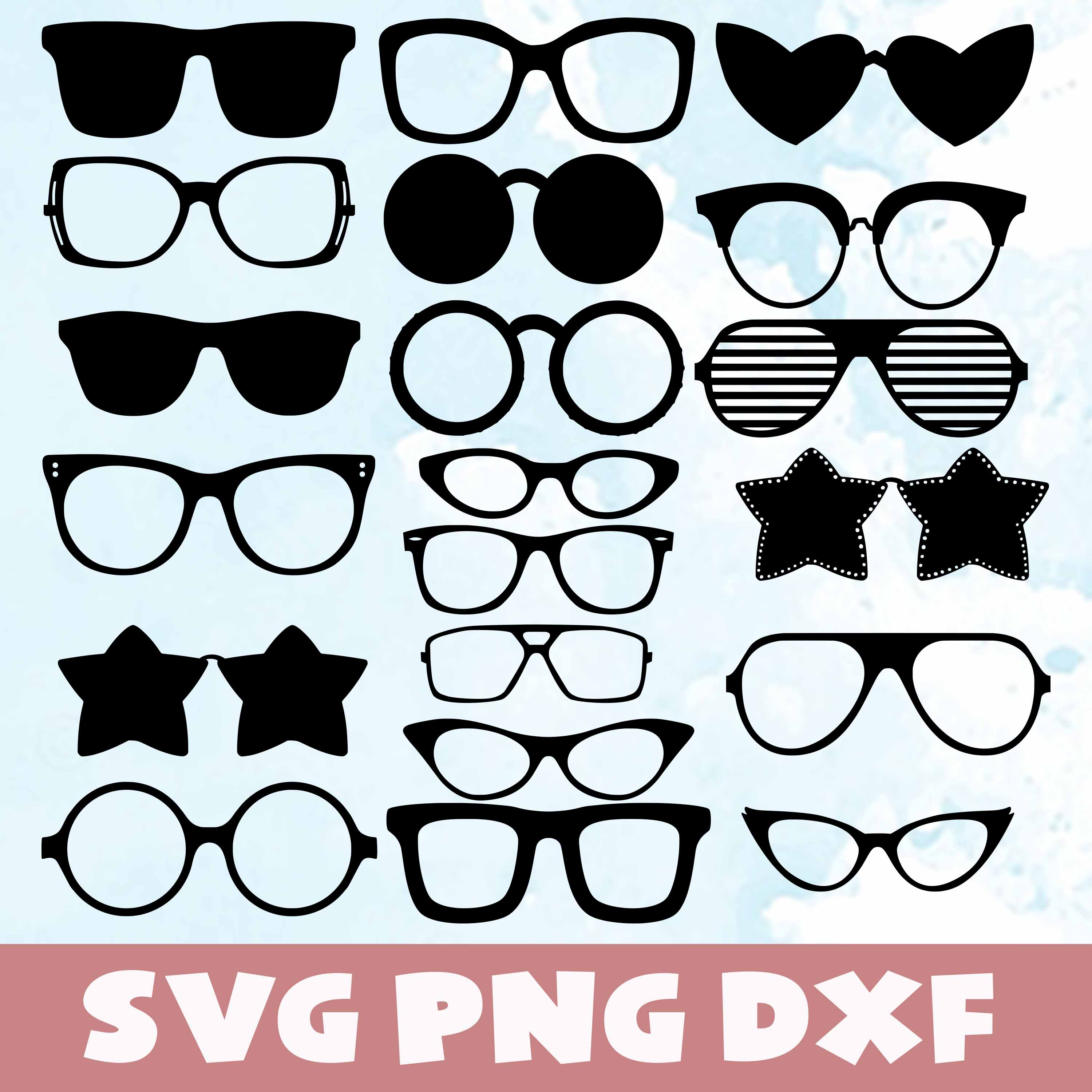 Glasses svg,png,dxf,Glasses bundle svg,png,dxf,Vinyl Cut Fil | Inspire ...