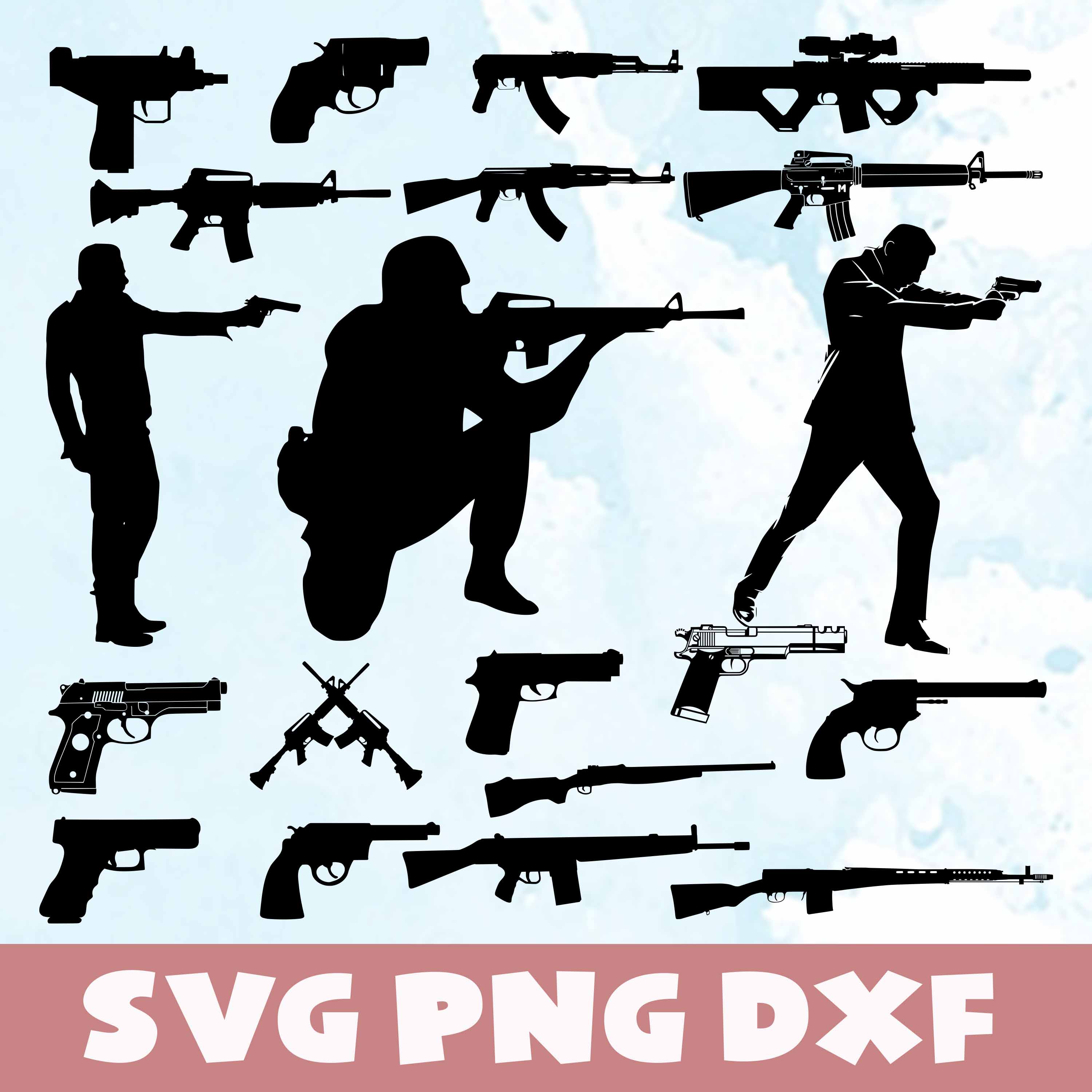 Guns svg,png,dxf, Guns bundle svg,png,dxf,Vinyl Cut File,Png - Inspire ...