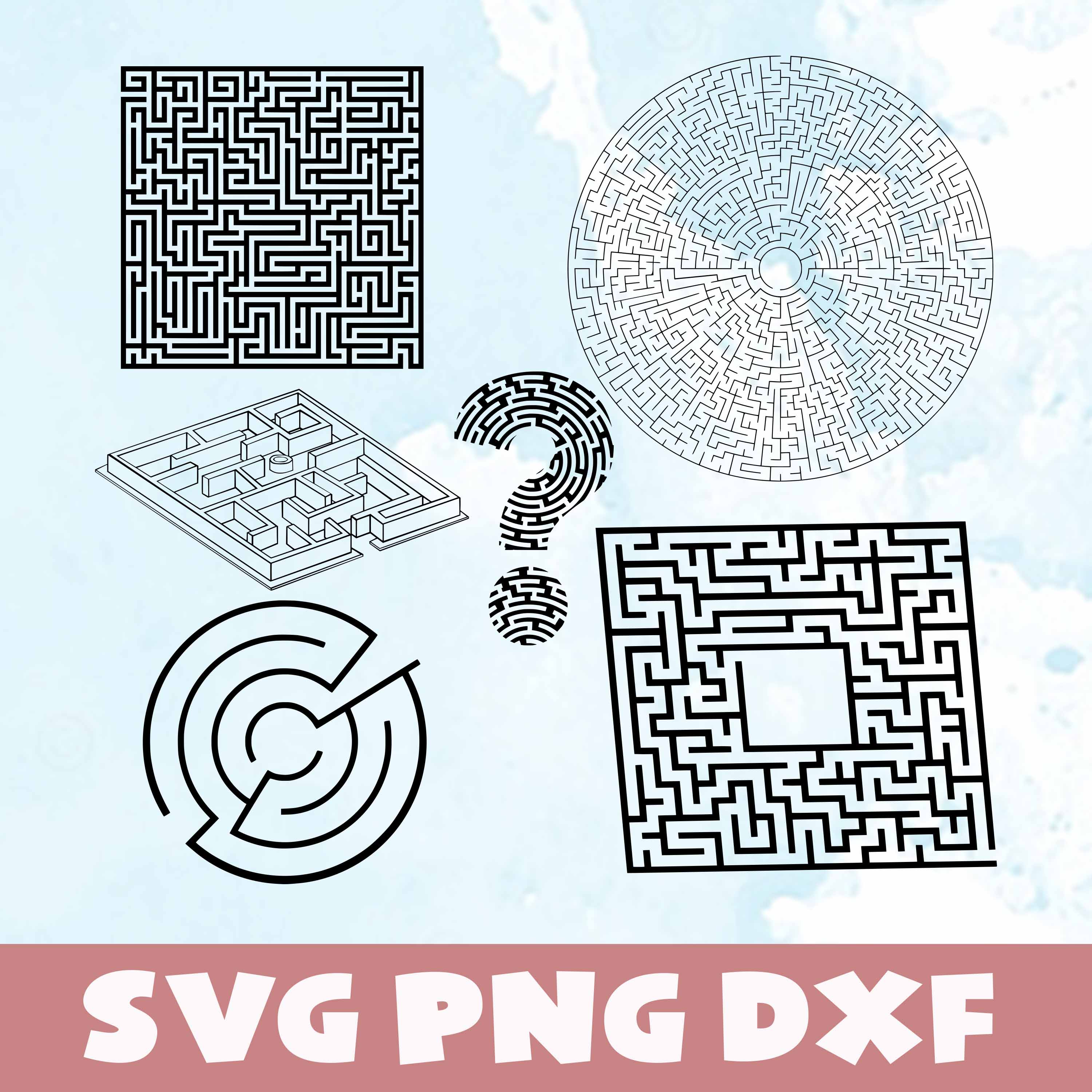 Maze svg,png,dxf , Maze bundle svg,png,dxf,Vinyl Cut File,Pn - Inspire ...
