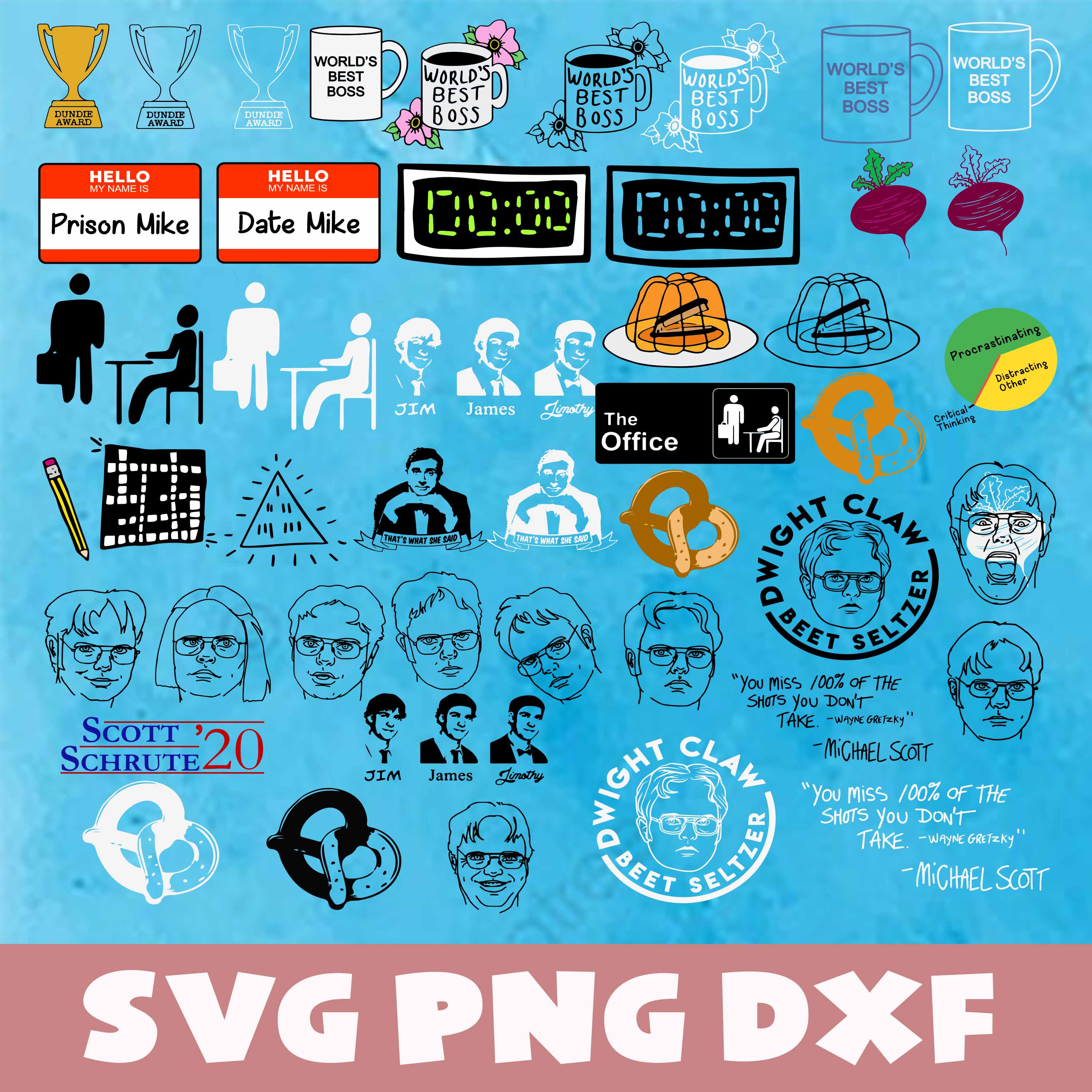 The Office TV Show svg,png,dxf ,The Office TV Show bundle sv | Inspire ...