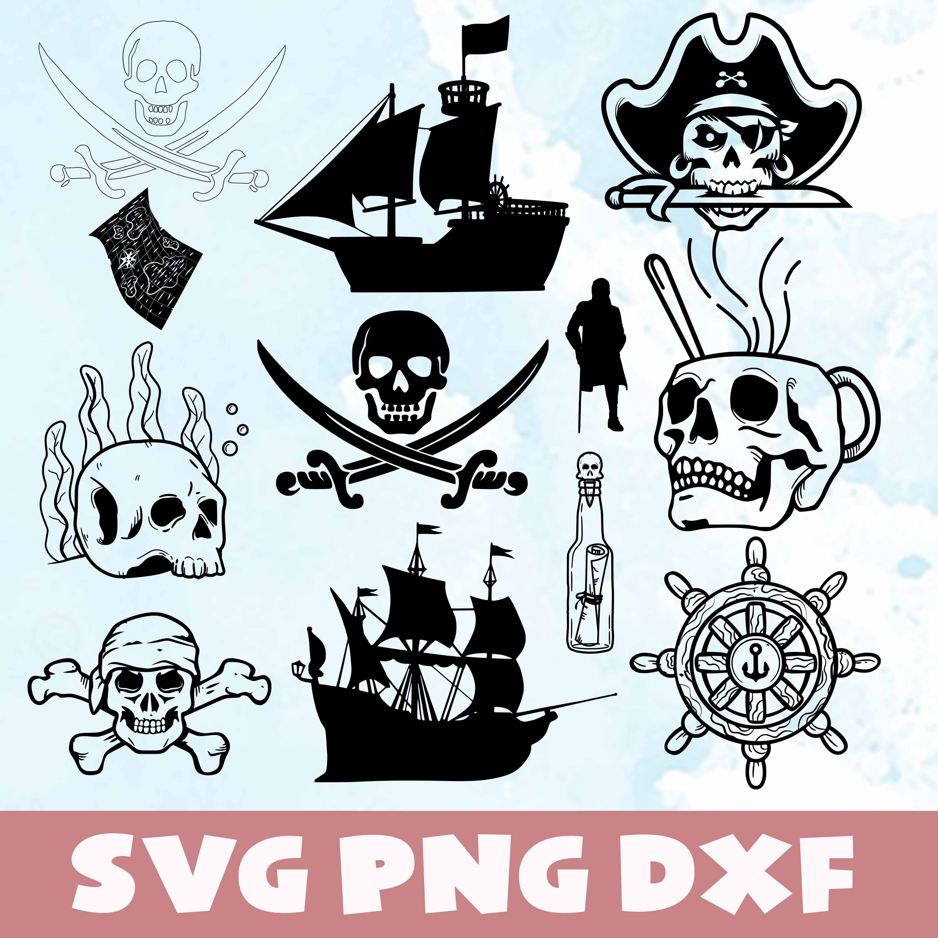 Pirate svg,png,dxf , Pirate bundle svg, png,dxf,Vinyl Cut Fi | Inspire ...