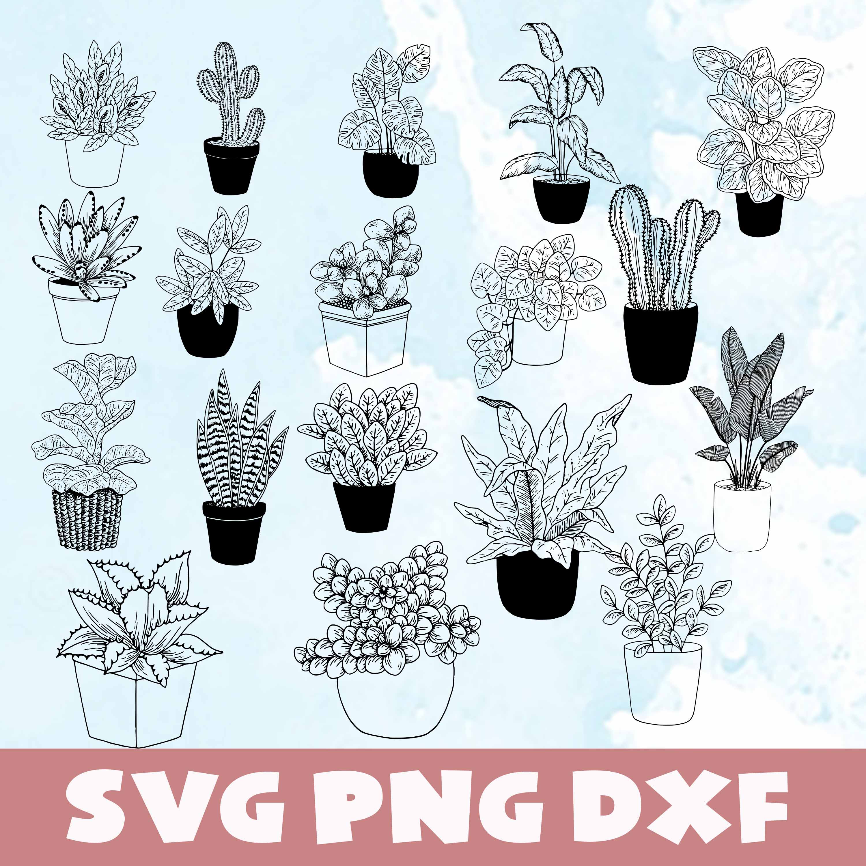 Plant svg,png,dxf , Plant bundle svg, png,dxf,Vinyl Cut File | Inspire ...