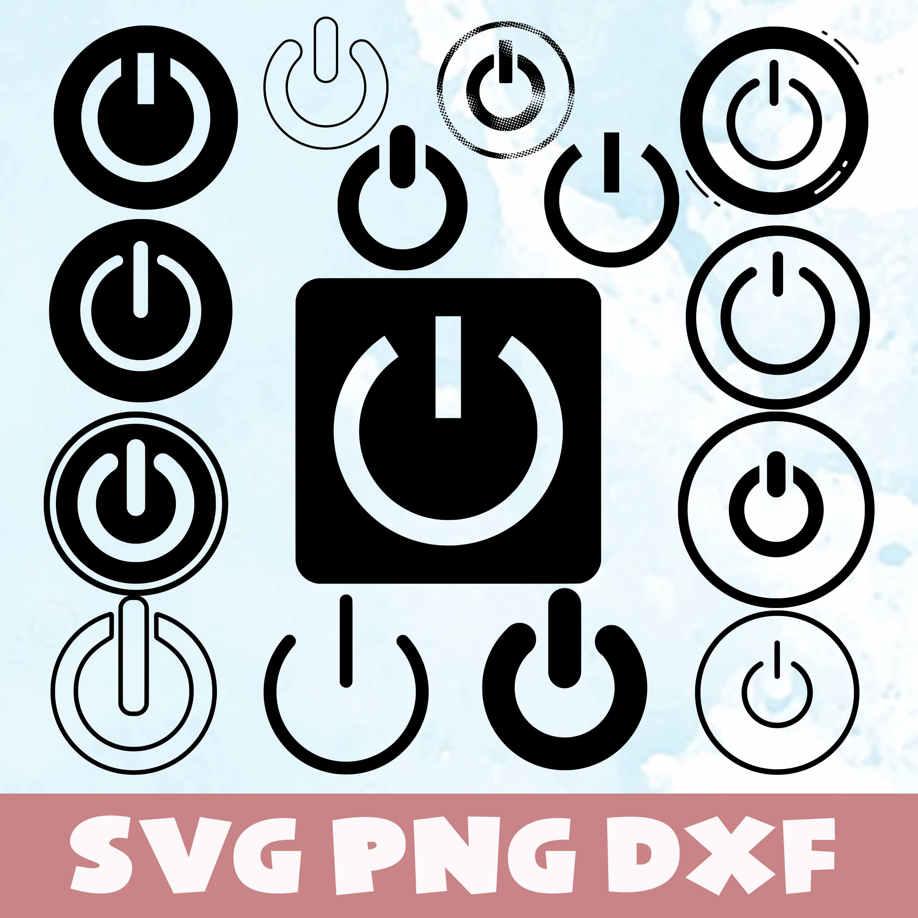 Power button svg,png,dxf , Power button bundle svg, png,dxf, | Inspire ...
