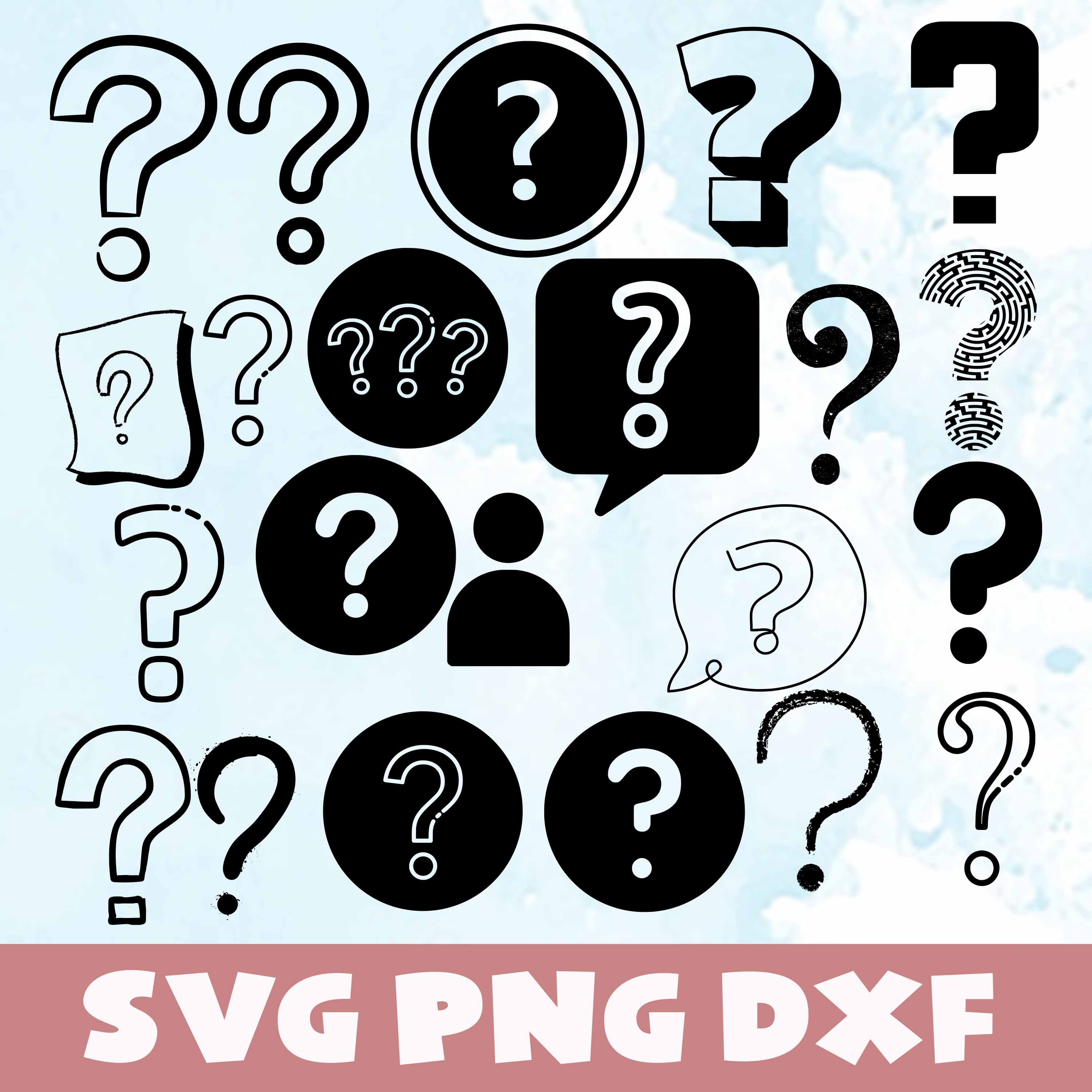 Question mark svg,png,dxf , Question mark bundle svg, png,dx | Inspire ...