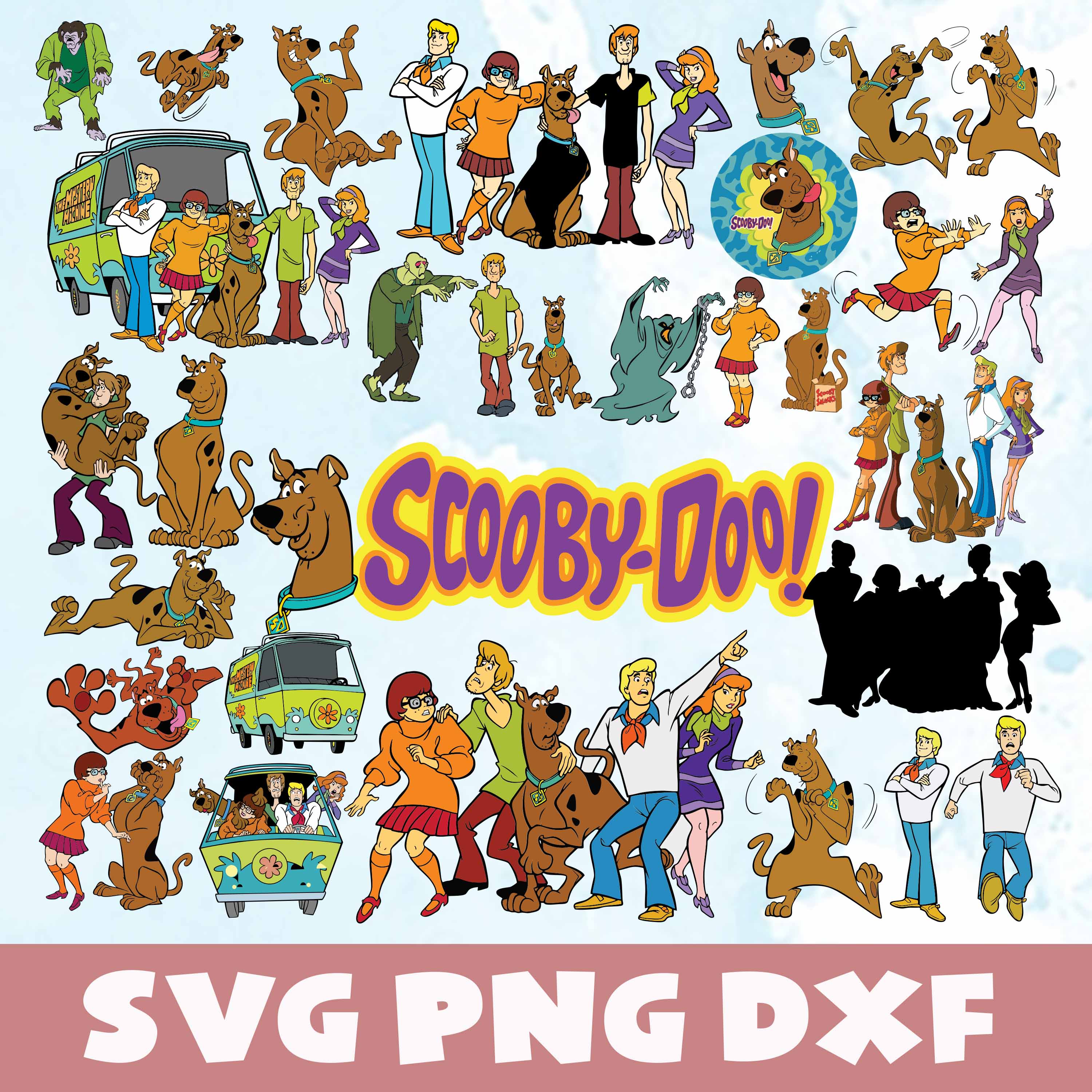 Scooby doo svg,png,dxf, Scooby doo bundle svg, png,dxf,Vinyl | Inspire ...