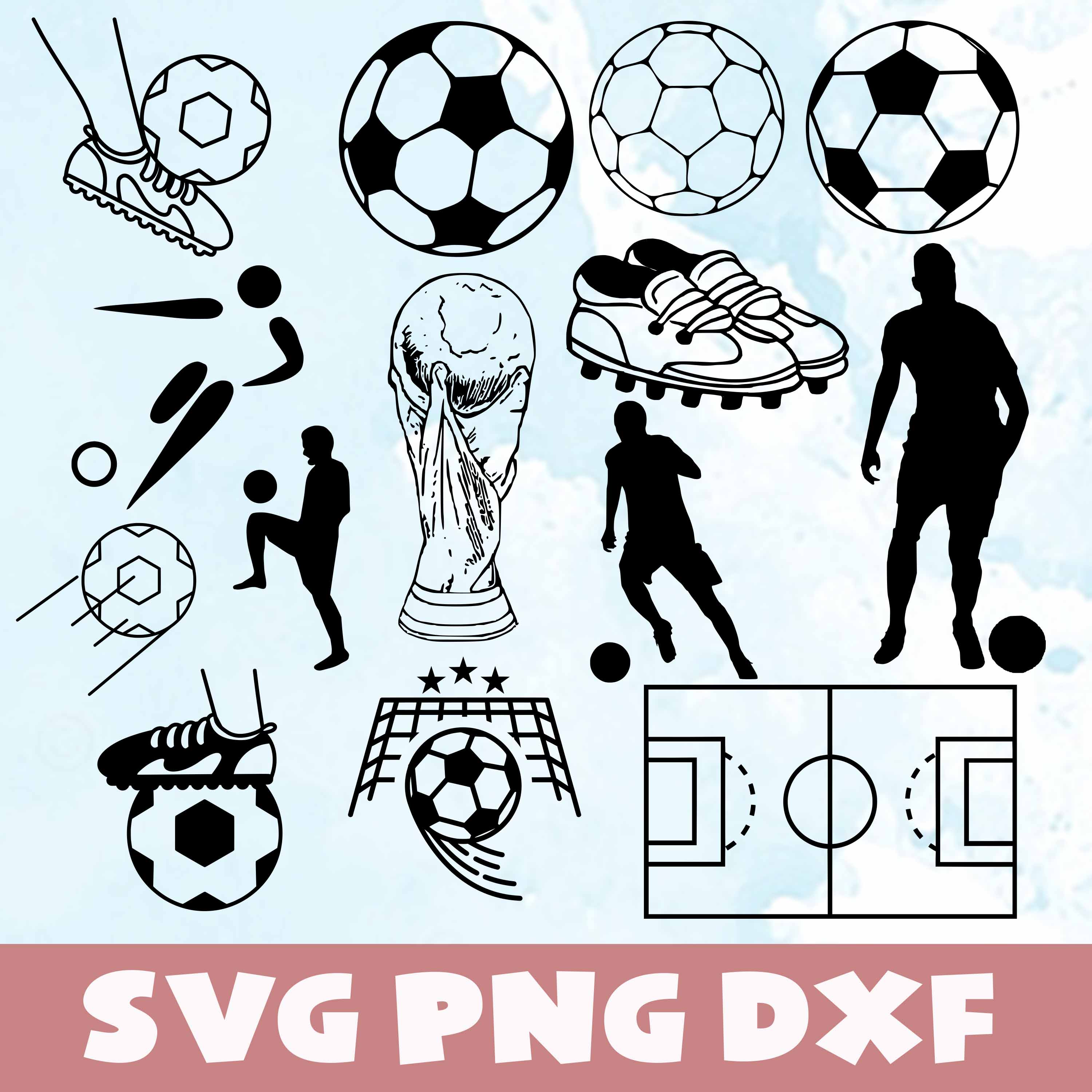 Soccer svg,png,dxf, Soccer bundle svg, png,dxf,Vinyl Cut Fil - Inspire ...