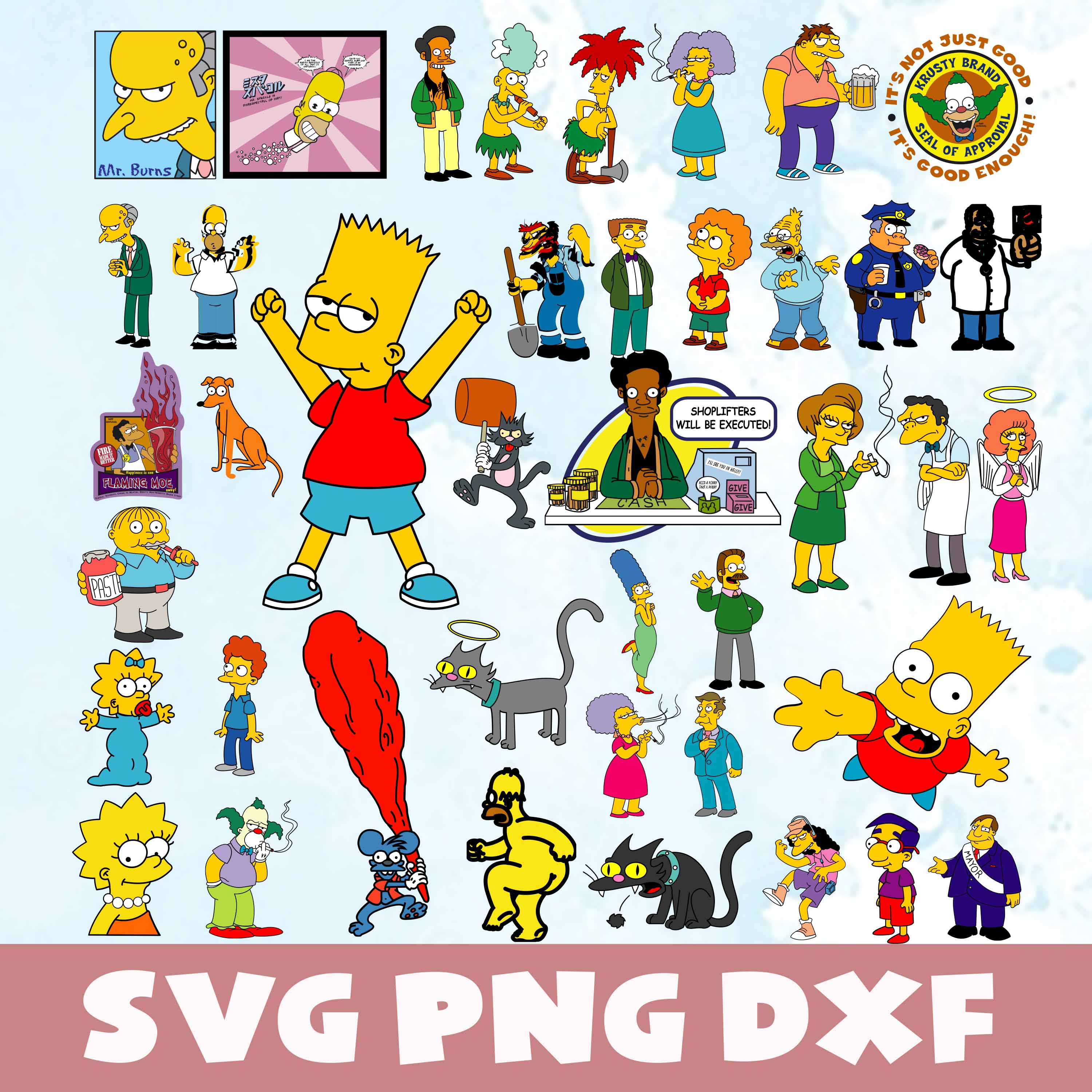 The simpsons disney svg,png,dxf,The simpsons disney bundle s | Inspire ...
