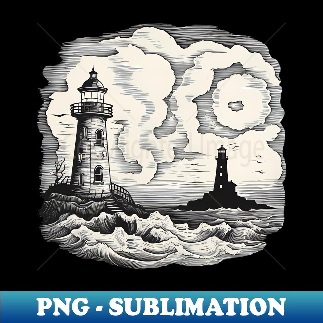 Lighthouse in a Gloomy Weather - Aesthetic Sublimation Digit | Inspire ...