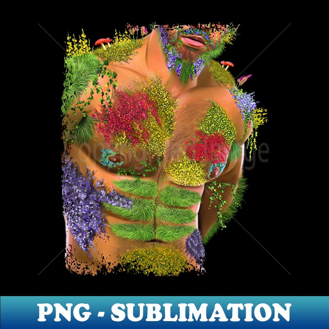 Male Torso As Part Of Nature - Sublimation-Ready PNG File | Inspire Uplift