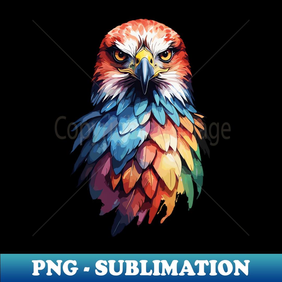 Colorful Red Tailed Hawk Portrait Design - Signature Sublima | Inspire ...