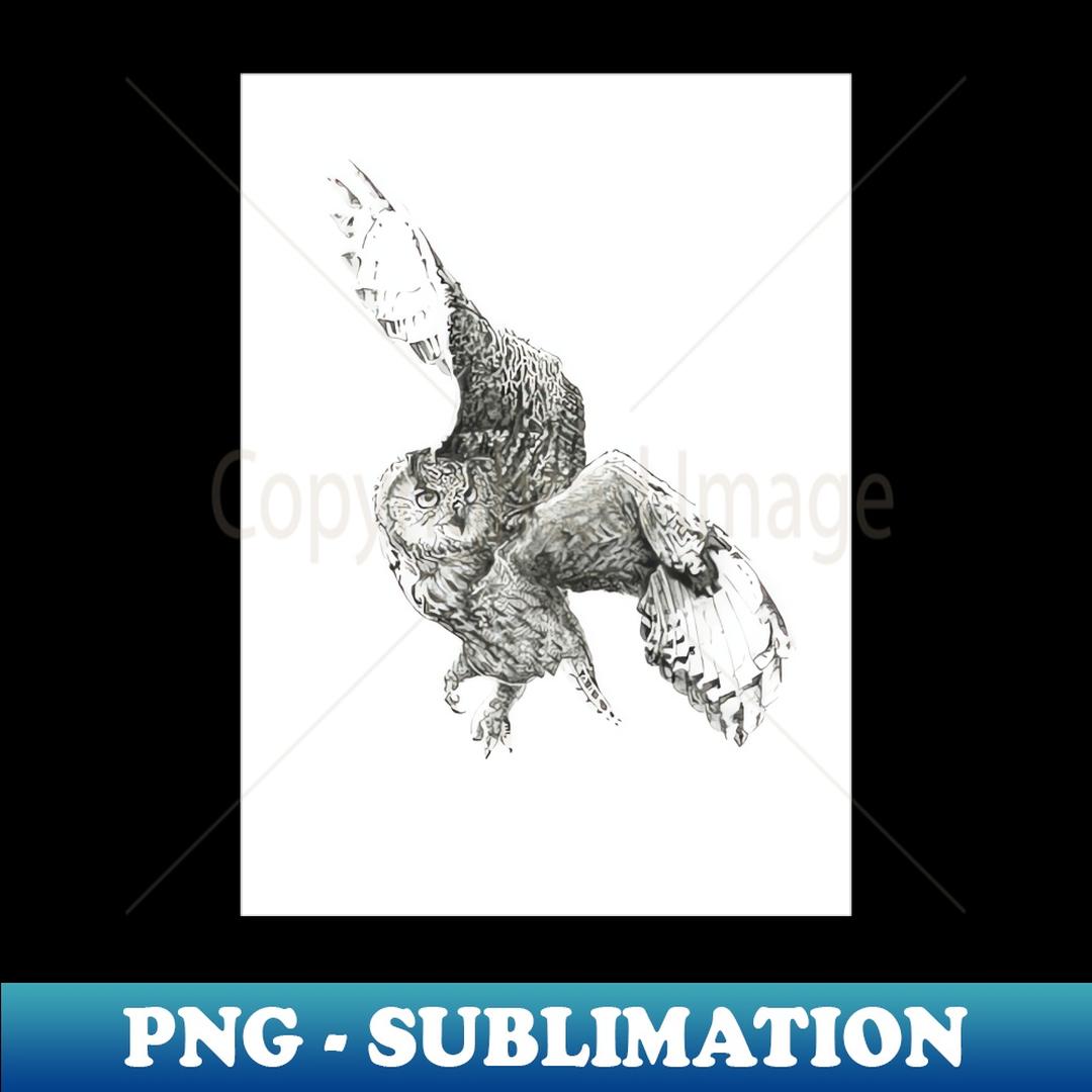 flying owl - Signature Sublimation PNG File | Inspire Uplift