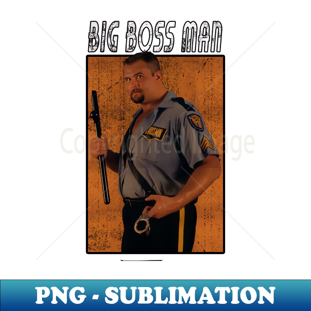 Vintage Wwe Big Boss Man 1 - High-Resolution PNG Sublimation | Inspire ...