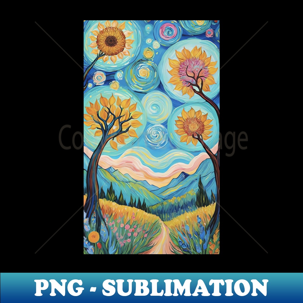 Sunflowers by Starlight Van Gogh's Celestial Symphony - Excl | Inspire ...
