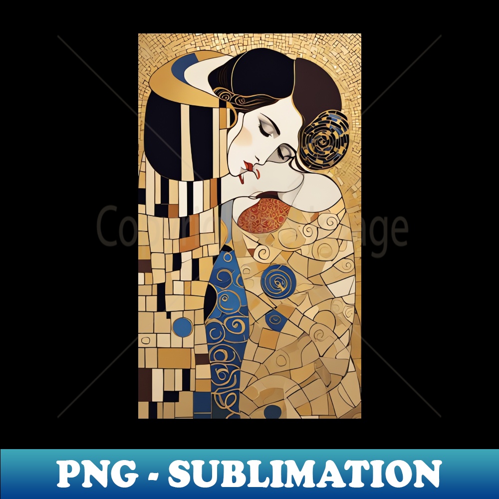 Gustav Klimt's The Kiss Inspired Romantic Illustration - Aes | Inspire ...