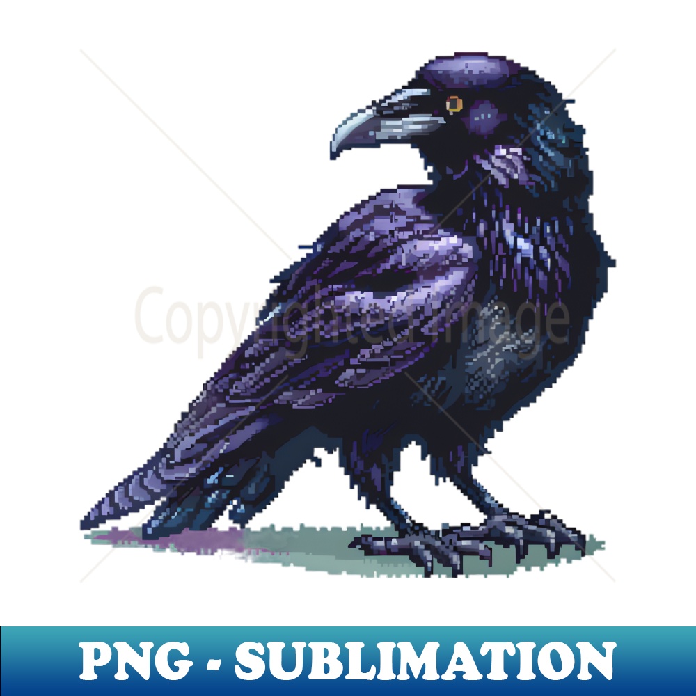 Raven in Pixel Form - Stylish Sublimation Digital Download | Inspire Uplift