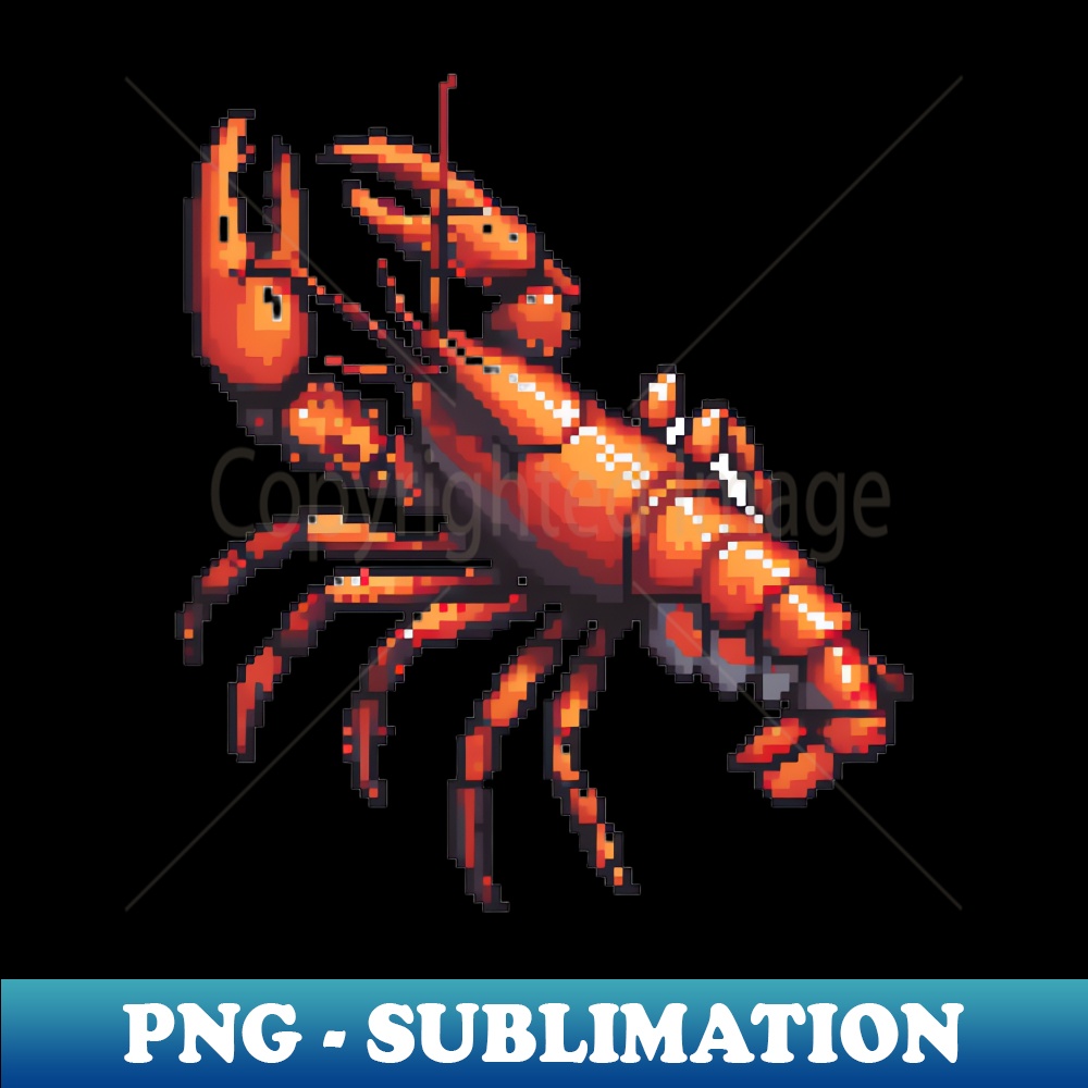 16-Bit Lobster - Vintage Sublimation PNG Download | Inspire Uplift