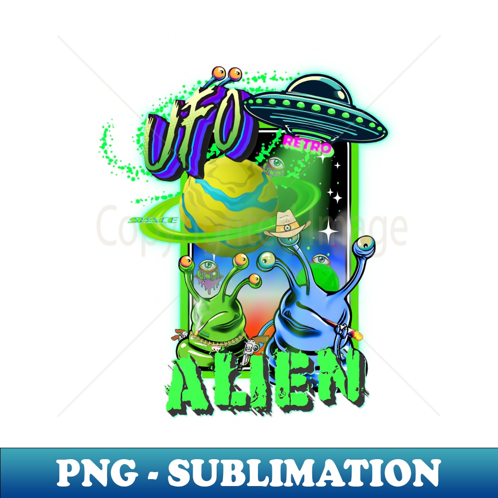 Slug Invasion 'UFO ALIEN' - Unique Sublimation PNG Download | Inspire ...