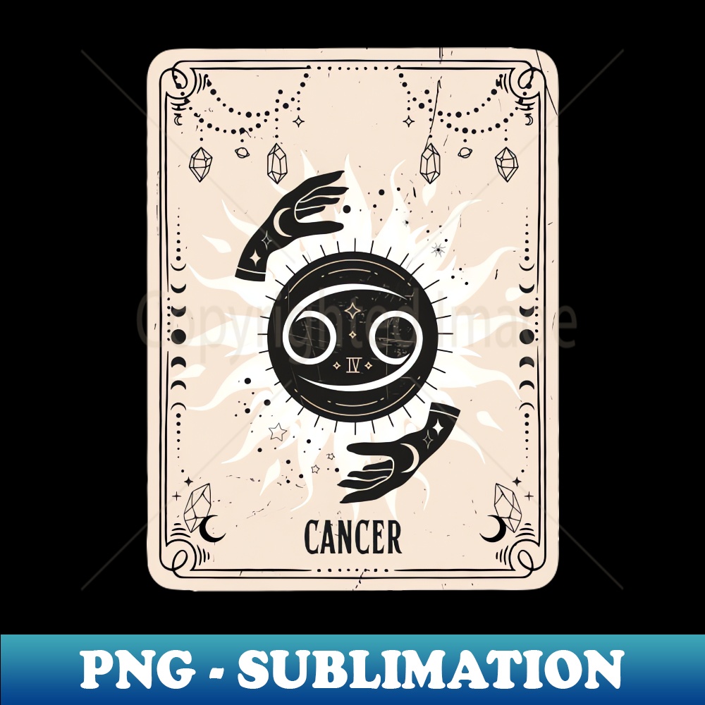Cancer zodiac symbol card with fortune teller mystic hands. | Inspire ...