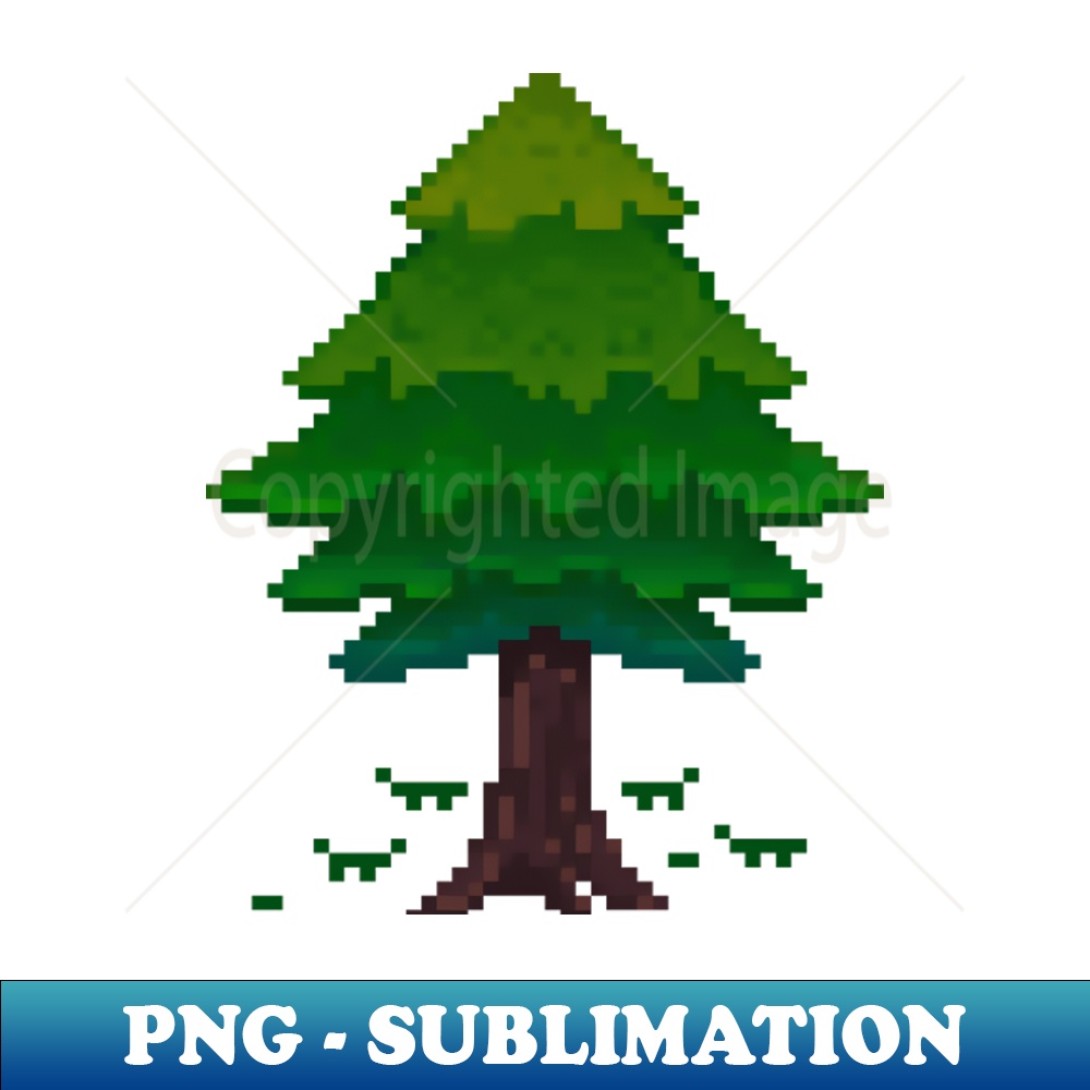 Pixel Pine Tree - Special Edition Sublimation PNG File | Inspire Uplift