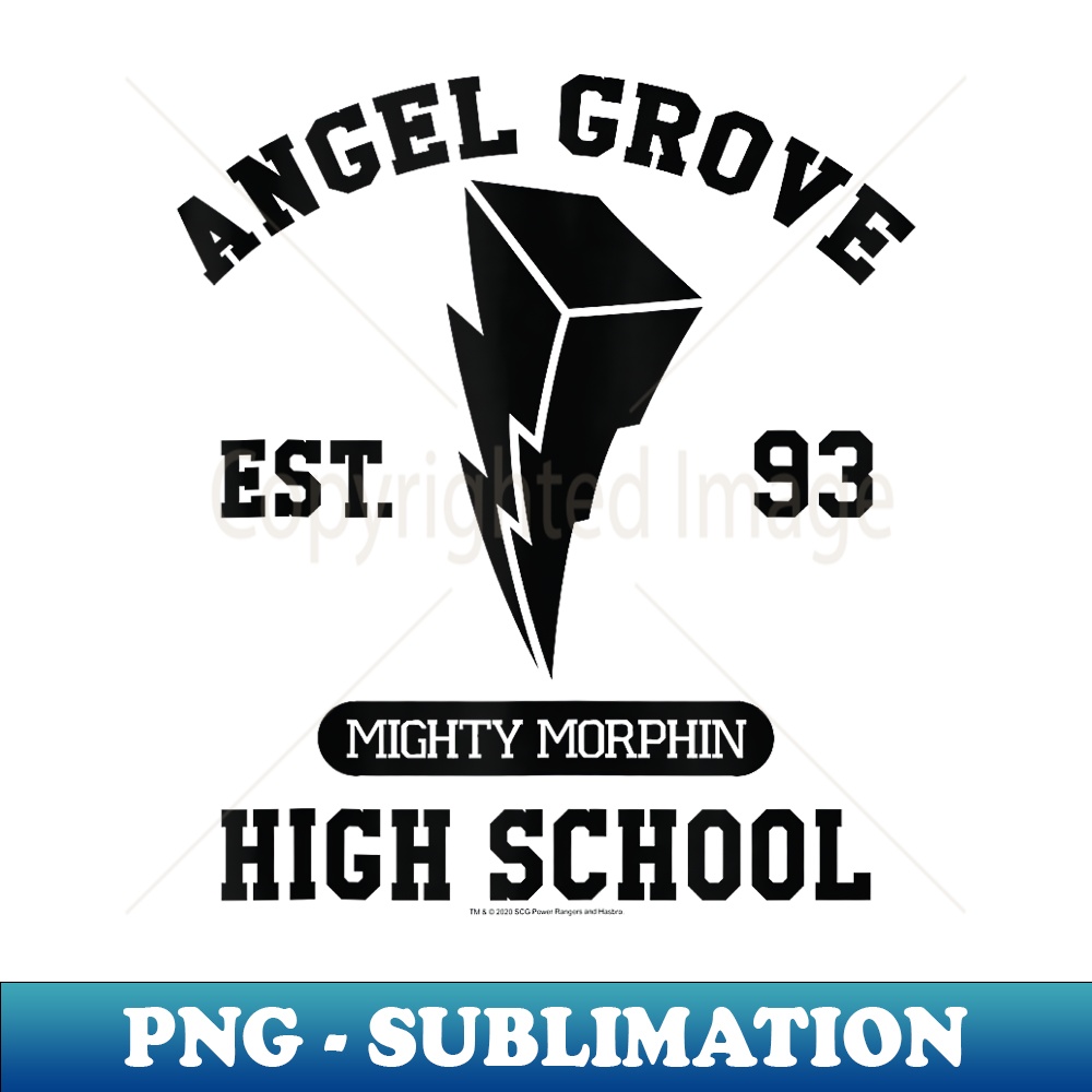 Power Rangers Angel Grove High School Collegiate Logo - Vint | Inspire ...