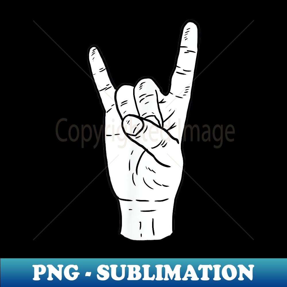 Rock and Roll Heavy Metal Hand Sign - Aesthetic Sublimation | Inspire ...