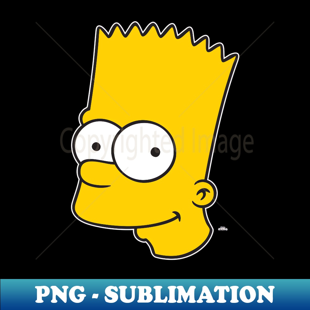 The Simpsons Bart Simpson Face - Elegant Sublimation PNG Dow | Inspire Uplift