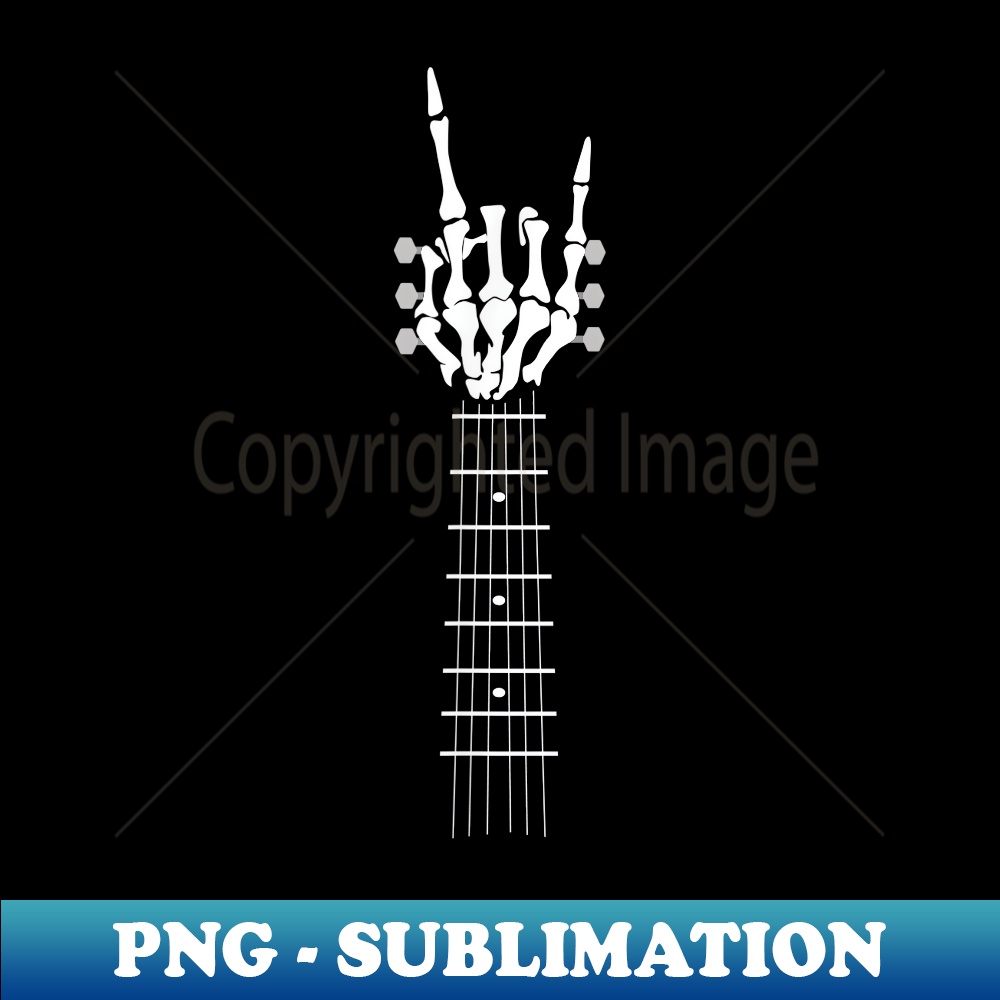 Skeleton Rocking Hand - Elegant Sublimation PNG Download | Inspire Uplift