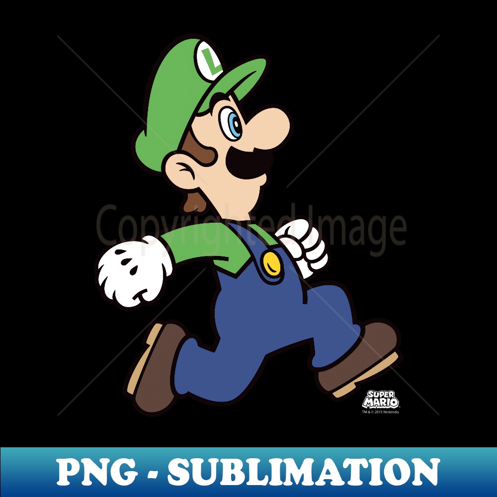 Super Mario Luigi Run Portrait - PNG Transparent Sublimation | Inspire ...