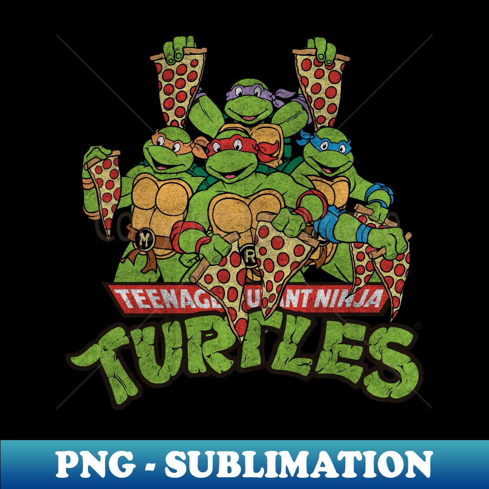 Retro TMNT Characters With Pizza Slices - High-Resolution PN | Inspire ...