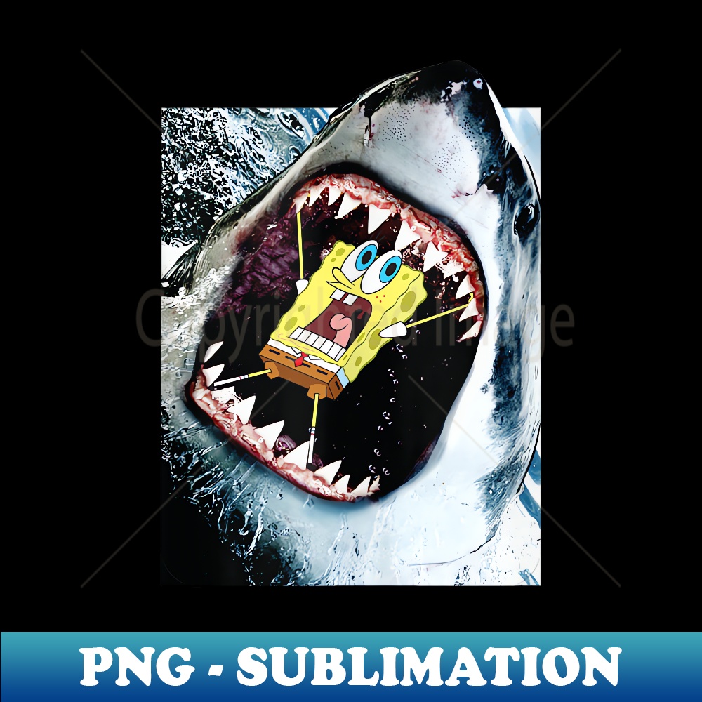 Shark Eating Spongebob Squarepants - Sublimation-Ready PNG F | Inspire ...