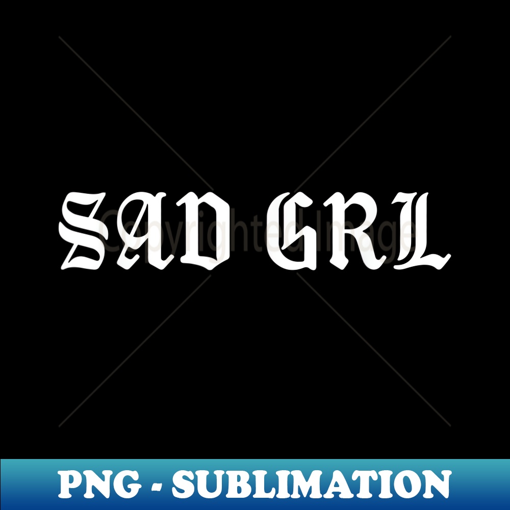 Sad Grl Fierce Font Goth Punk Emo - Decorative Sublimation P | Inspire ...