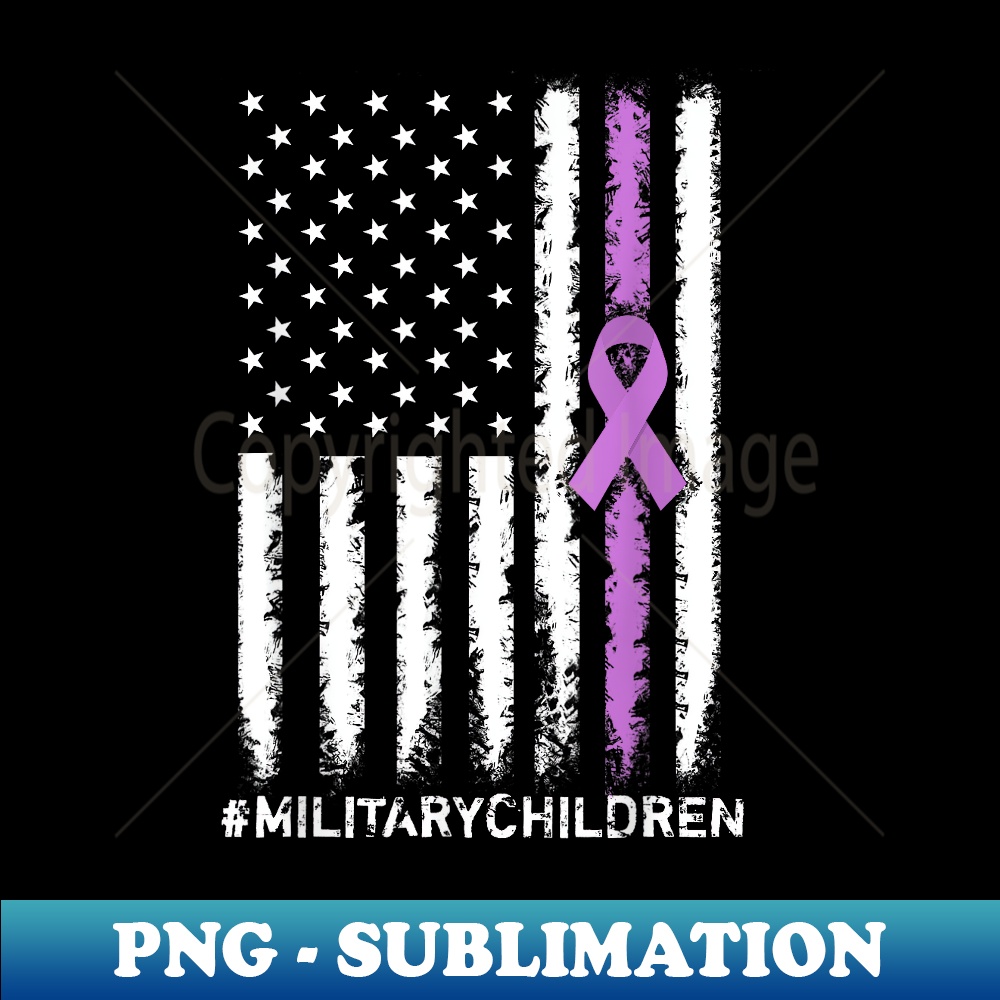 USA Flag Ribbon, Purple Up! Month for Military Children - El | Inspire ...