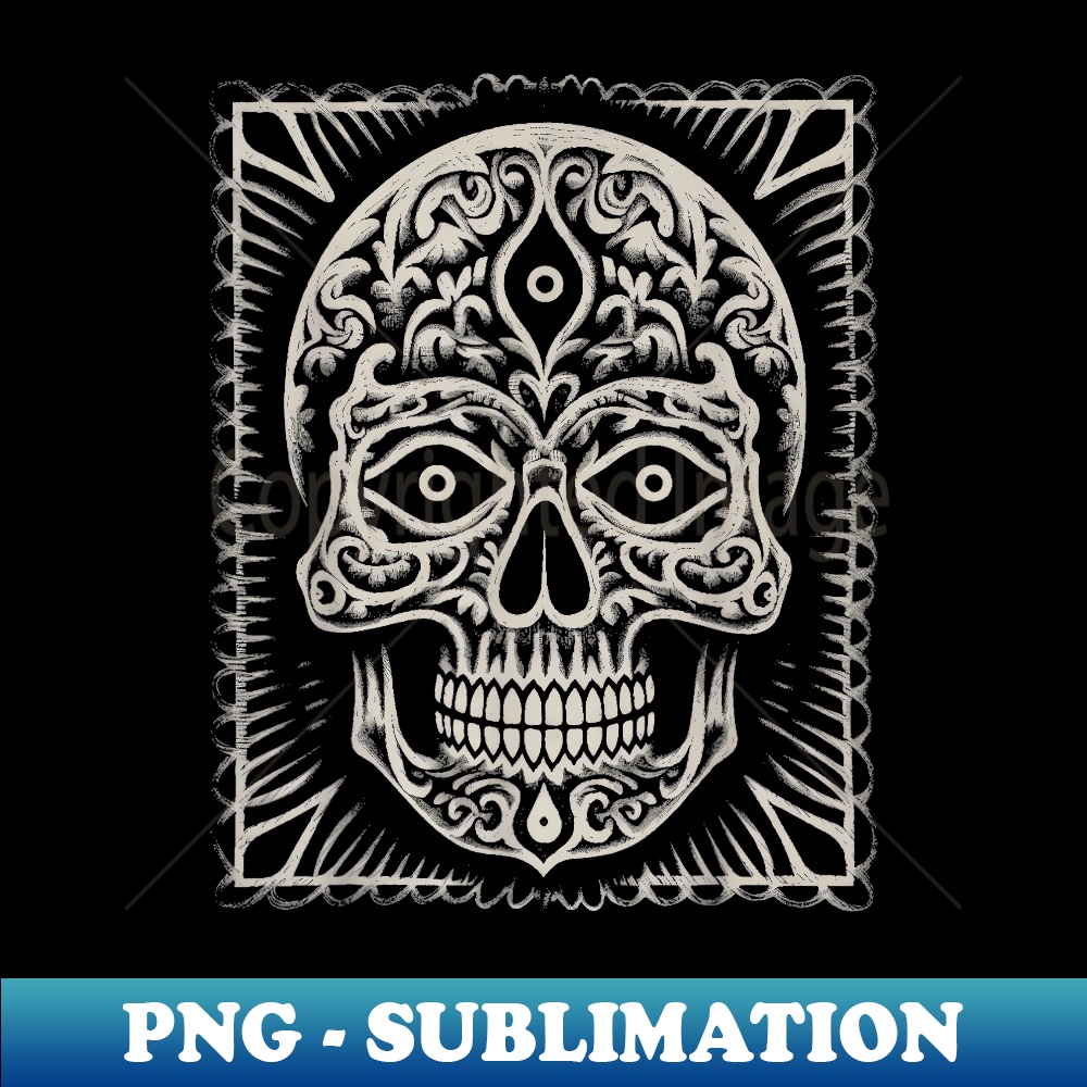 Decorative Skull With 3rd Eye - PNG Transparent Sublimation | Inspire ...
