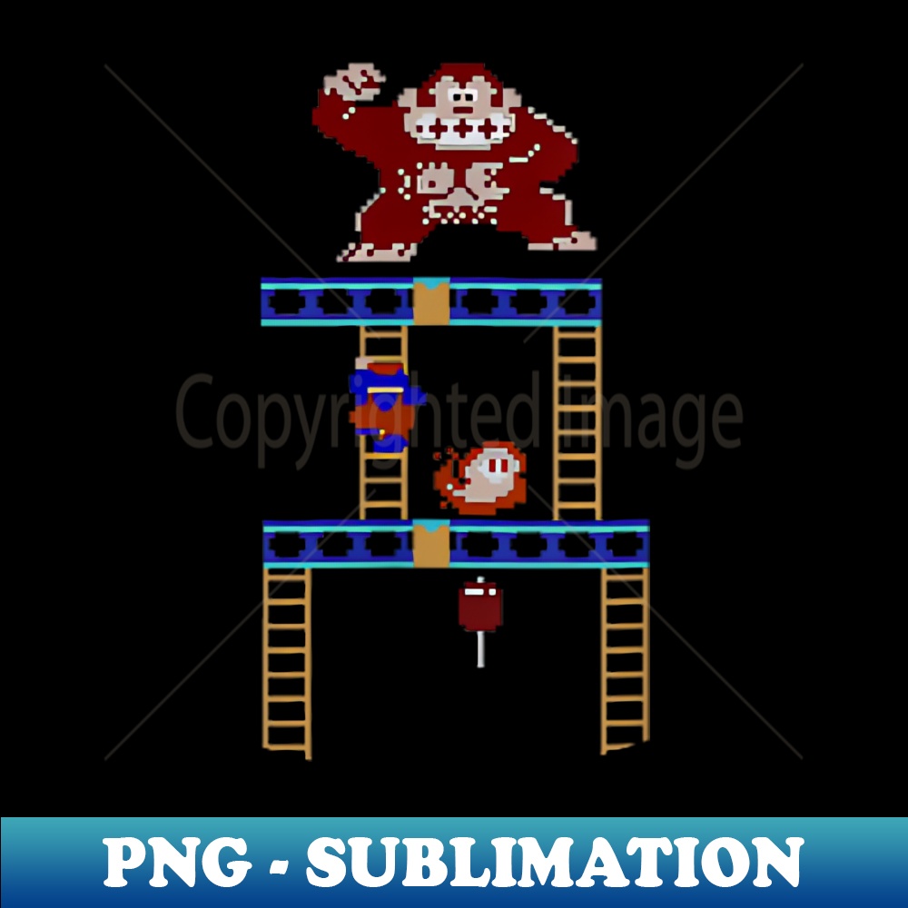 Super Mario Donkey Kong Ladder Pixel Game Scene Portrait - P | Inspire ...