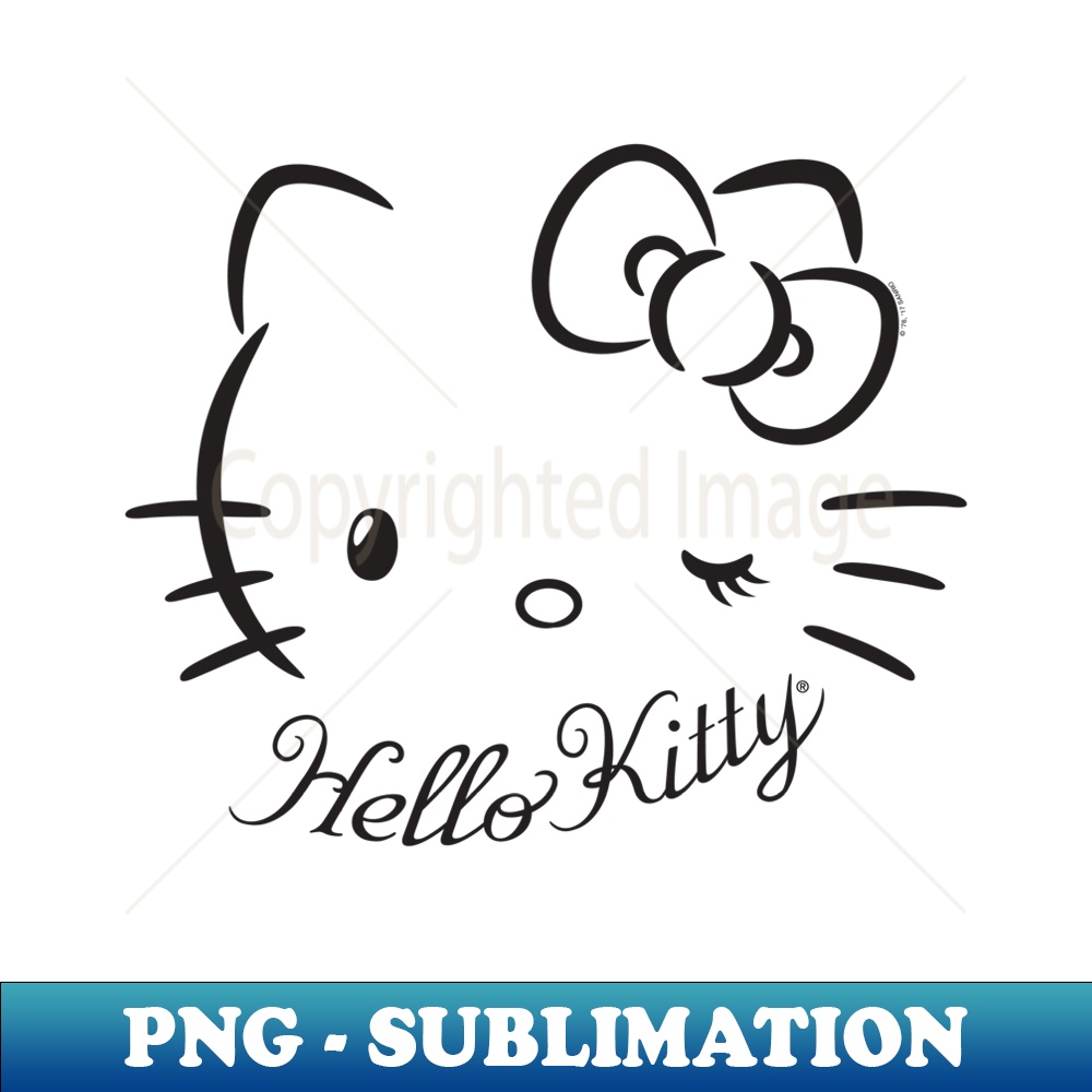 Hello Kitty Winking Logo - Signature Sublimation PNG File | Inspire Uplift