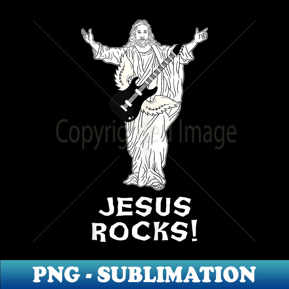 Jesus Rocks! Rock N Roll Jesus - Instant PNG Sublimation Dow | Inspire ...