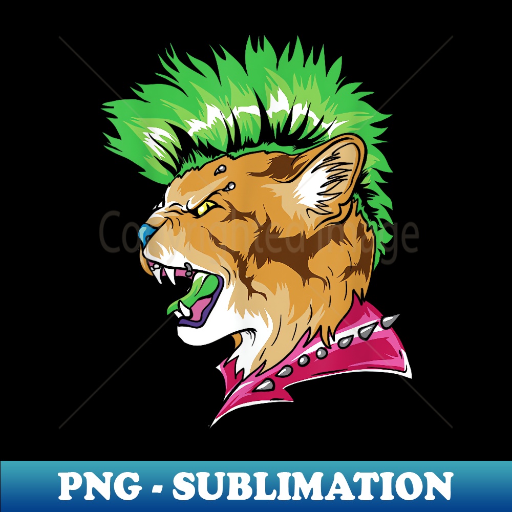 Punk Rock Goth - Cat Kitten Mohawk Style Haircut Cat | Inspire Uplift