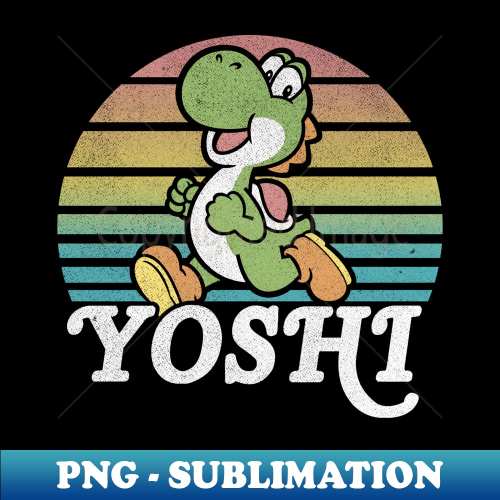 Super Mario Yoshi Retro Line Run Portrait - Premium Sublimat | Inspire ...