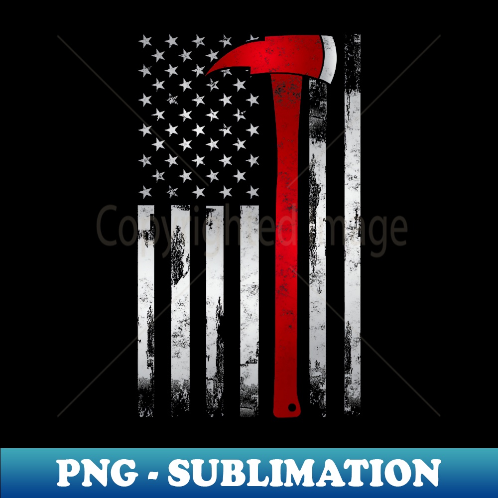 Fireman Thin Red Line American Flag Axe for Firefighter - In | Inspire ...