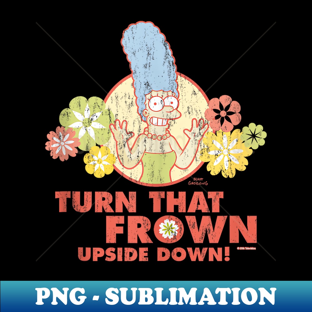The Simpsons Marge Simpson Turn That Frown Upside Down Retro | Inspire ...